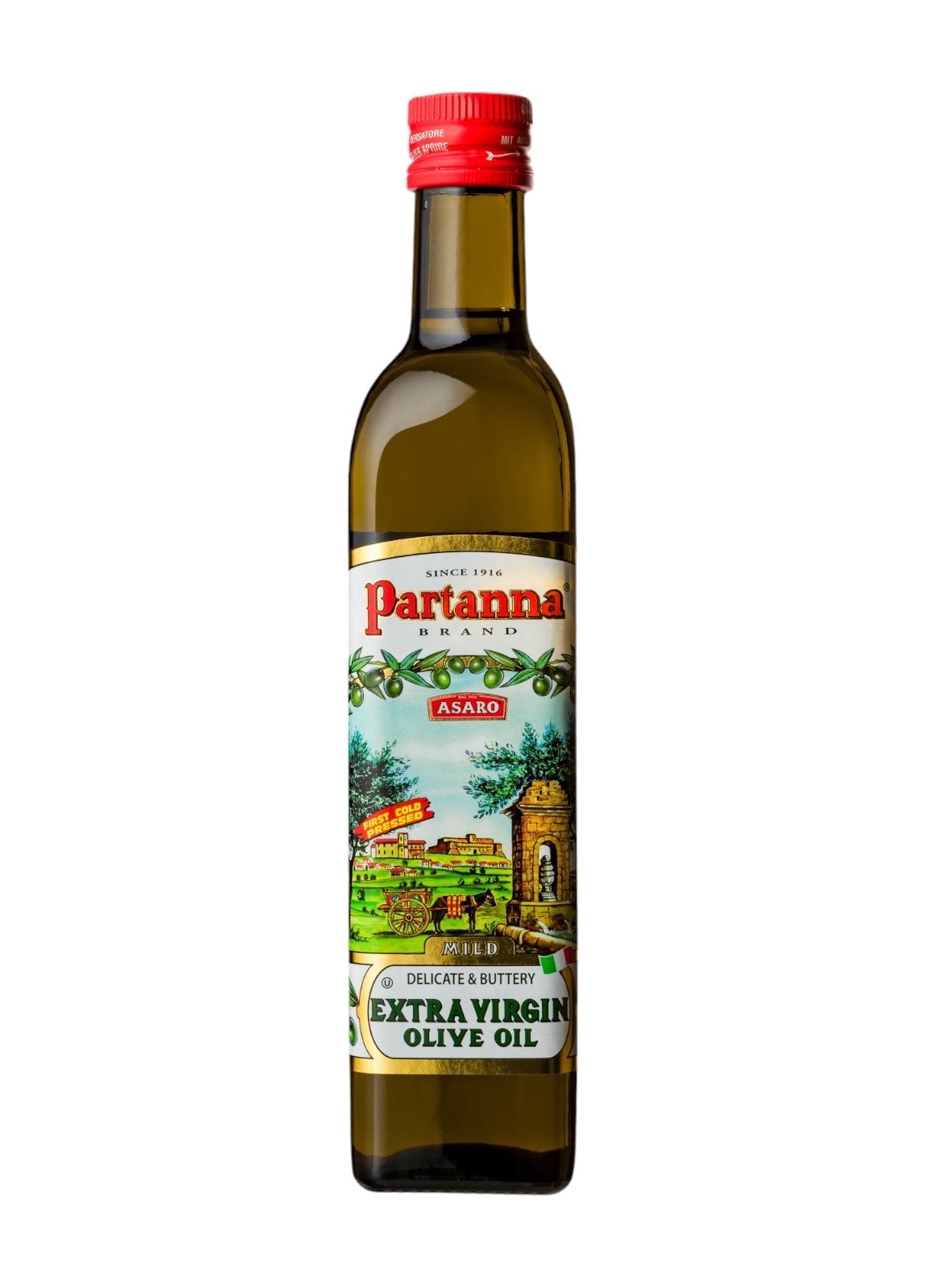 Partanna Sicily Extra Virgin Olive Oil 16.9oz Cold Pressed Mild Olive ...
