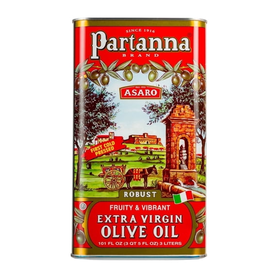 Partanna, Extra Virgin Olive Oil, 101 fl oz, Premium Sicilian EVOO ...