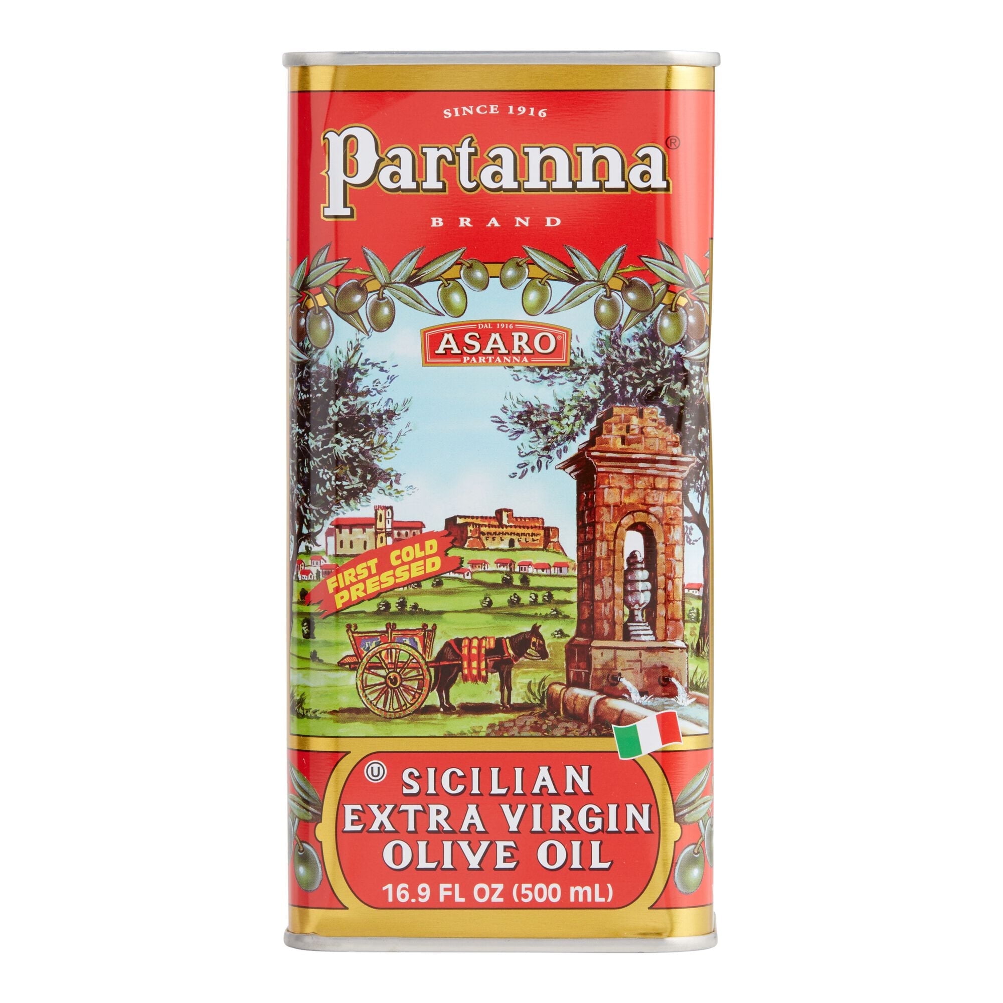 Partanna Extra Virgin Olive Oil 500ml Pack of 2 - Walmart.com