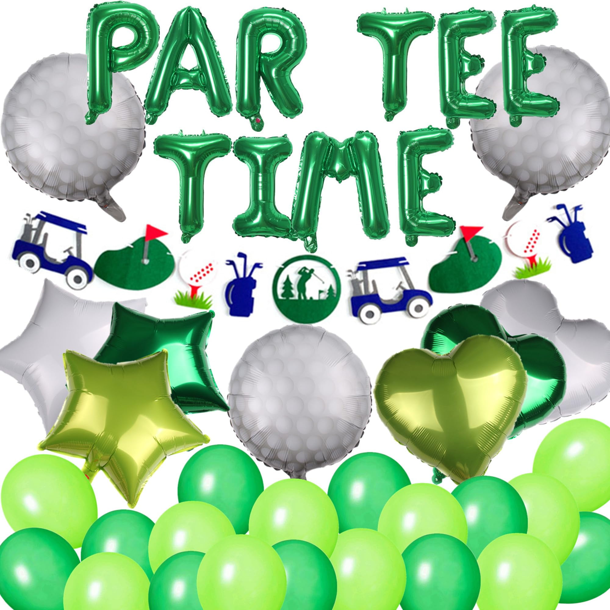Let's Partee Time Golf Party Decorations Golf Balloons Banner Men Boys ...