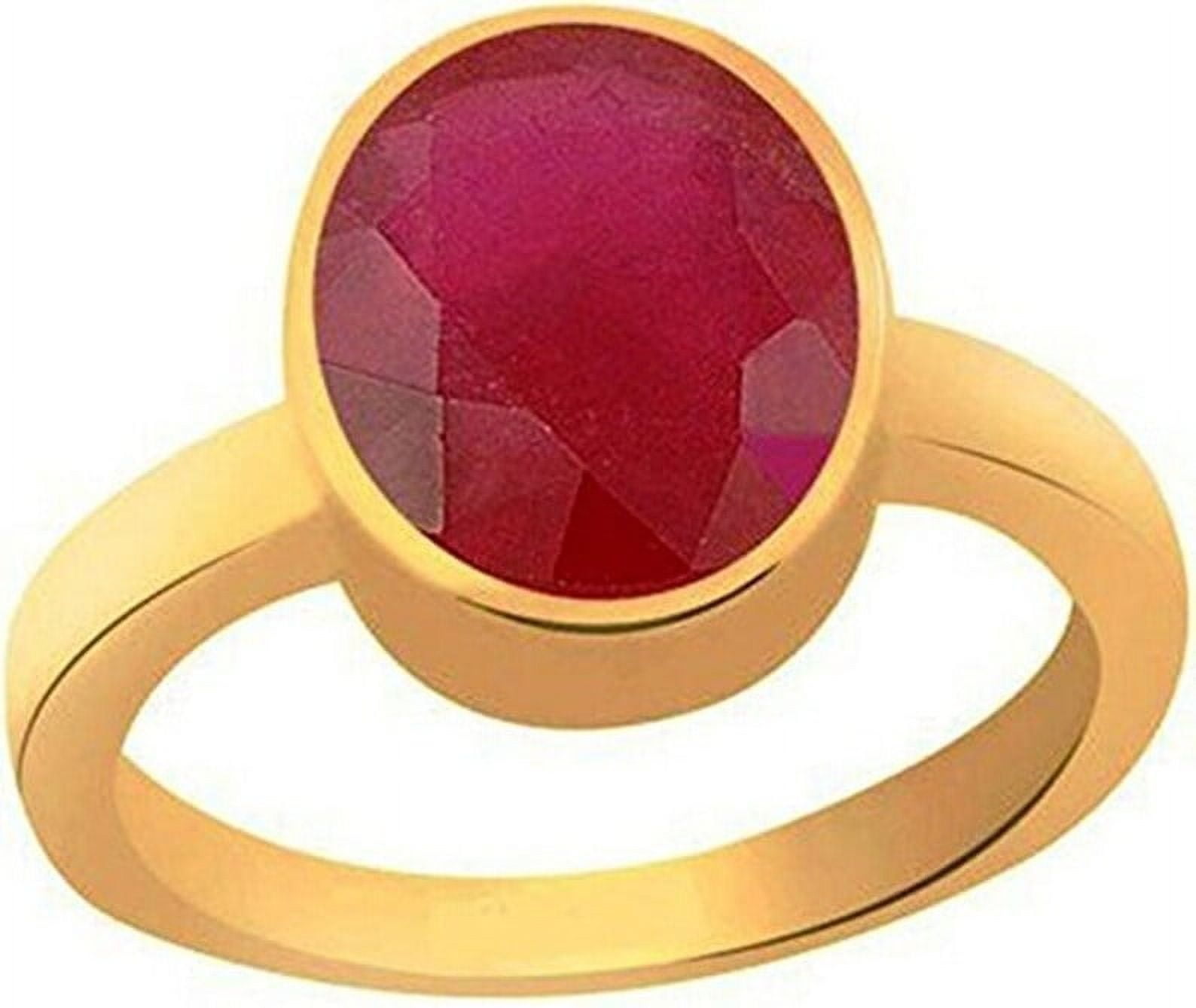 Parth Impex 5.25 Carat Natural Certified Ruby Panchadhatu Ring , Ruby Astrology Ring , Ruby ...