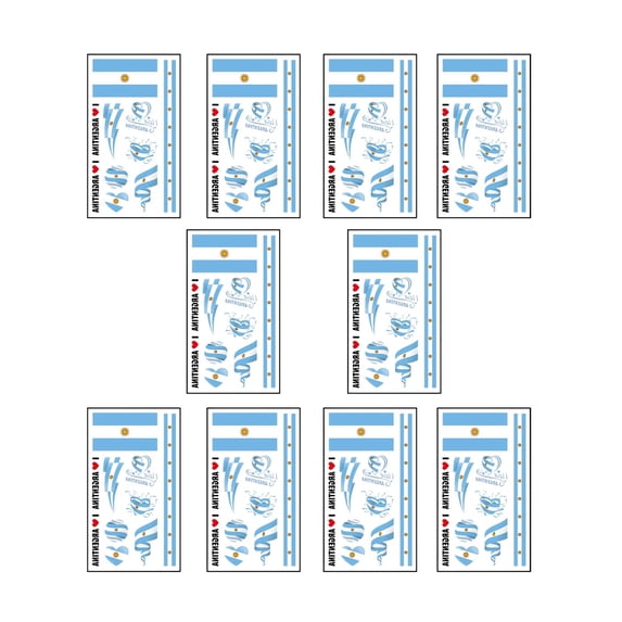 Partheme 10 Pack Various Countries Flag Temporary Tattoo Stickers, 2026 ...