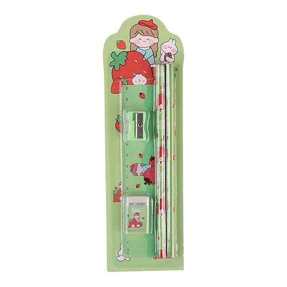 Partheme 5 Piece Stationery Gift Set, Supplies with Pencil Eraser Ruler ...