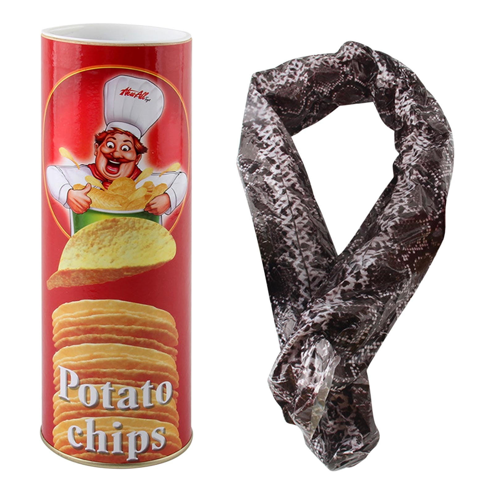 Partheme Novelty Toys 2 Counts Potato Chips Snake Prank Potato Chip Snake Can Snake In A Potato ...
