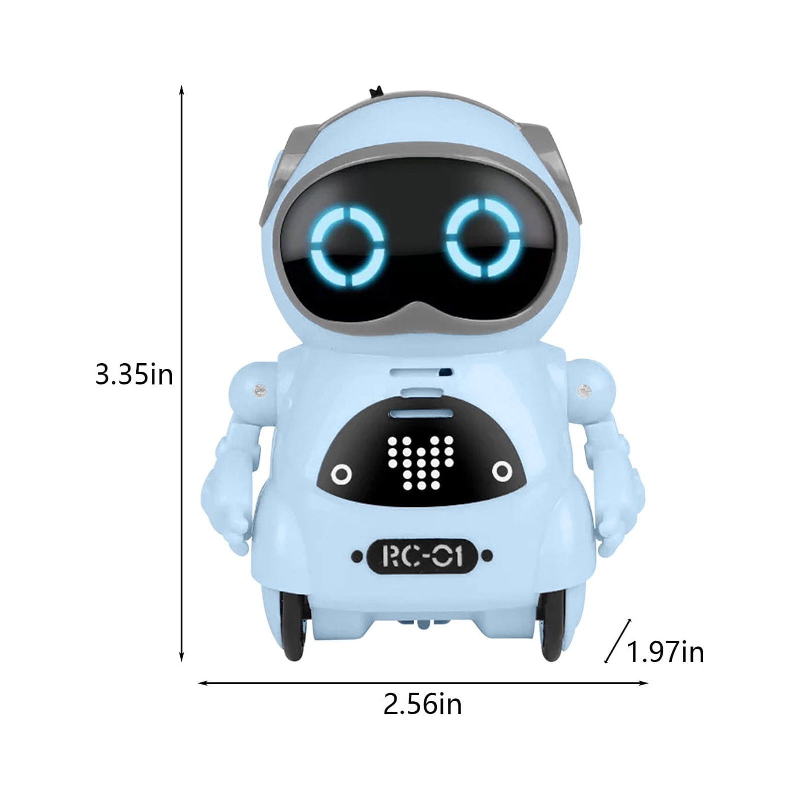 Partheme Novelty Toys 3 Counts Pocket RC Robot Talking Interactive ...