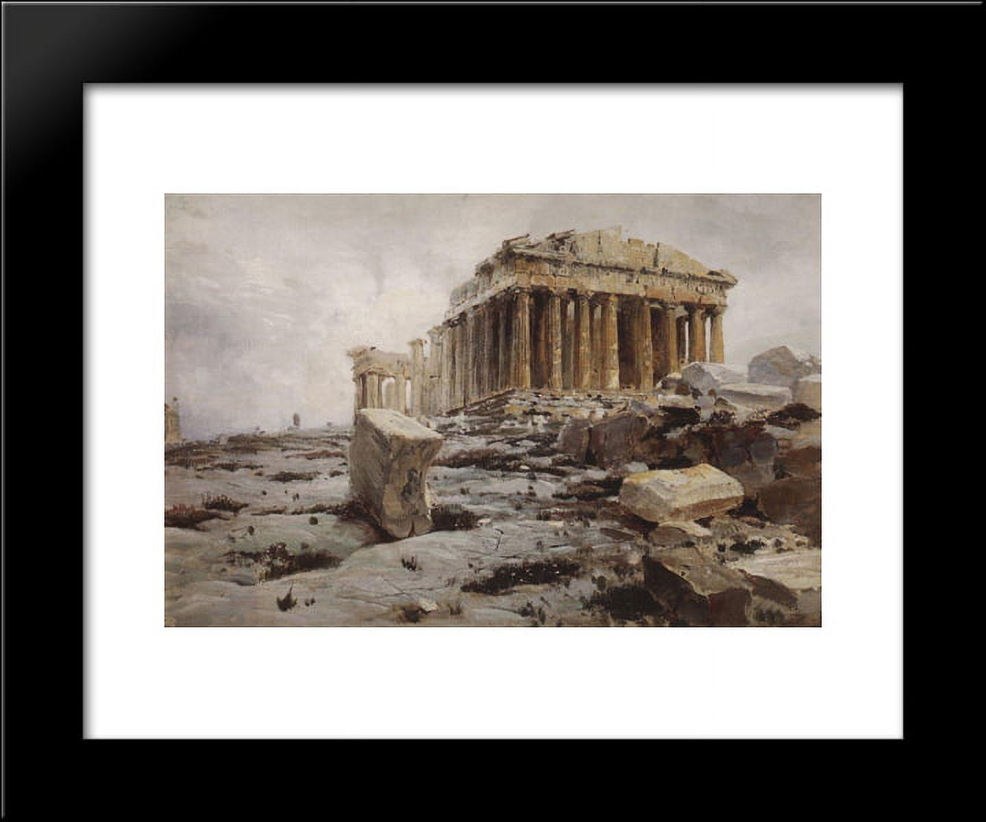 Parthenon. Temple of Athena Parthénos 20x24 Framed Art Print by Polenov ...