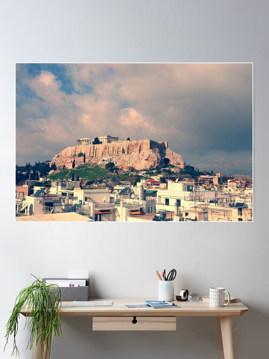 Parthenon, The Acropolis Of Athens, Greece Poster Wall Art, Modern Wall ...