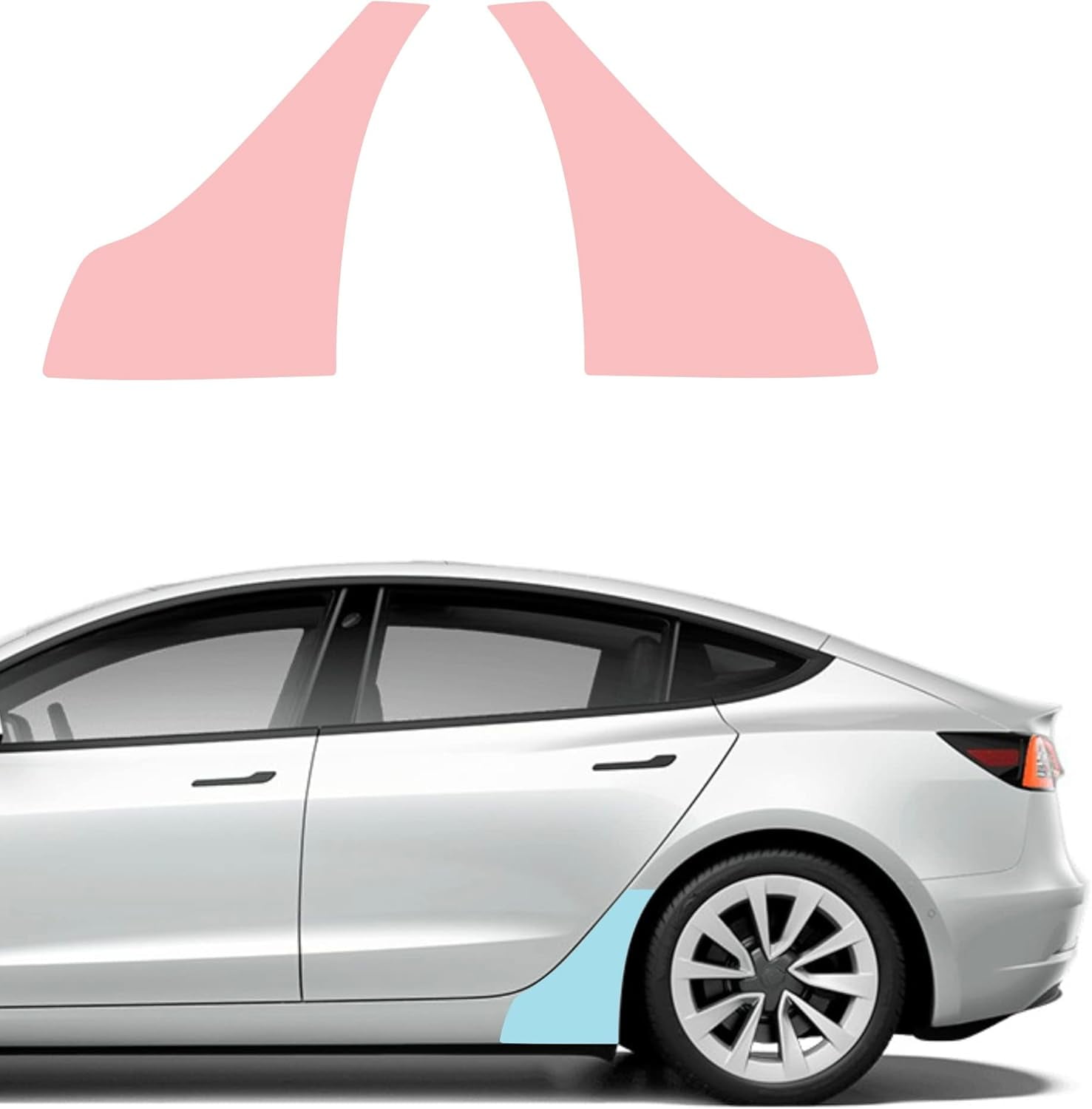 Partial Rear Fenders & Rockers PPF for Tesla Model 3 2017-2025, Clear ...
