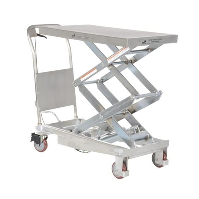 Partial Stainless Steel Elevating Cart, 35.5 x 20 in. - 800 lbs ...