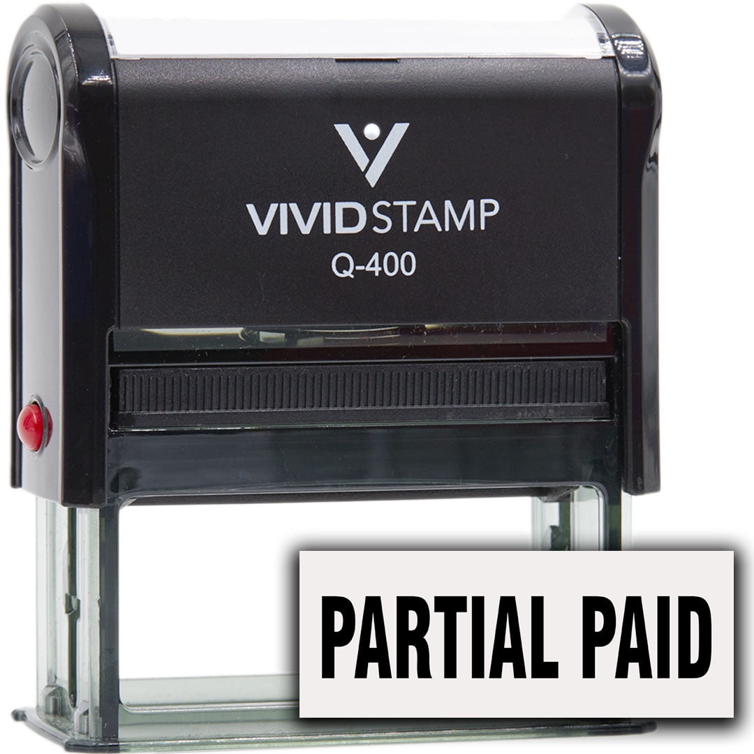 Partial paid Self-Inking Office Rubber Stamp (Black Ink) - Q-400 ...