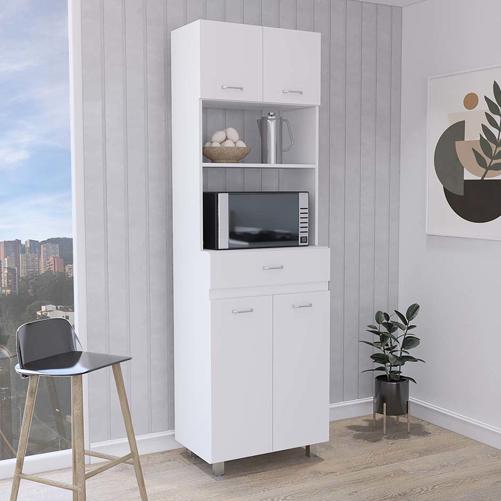 Particle Board Caribe Cabinet+Multiple Storage Spaces”-“Kitchen Use ...