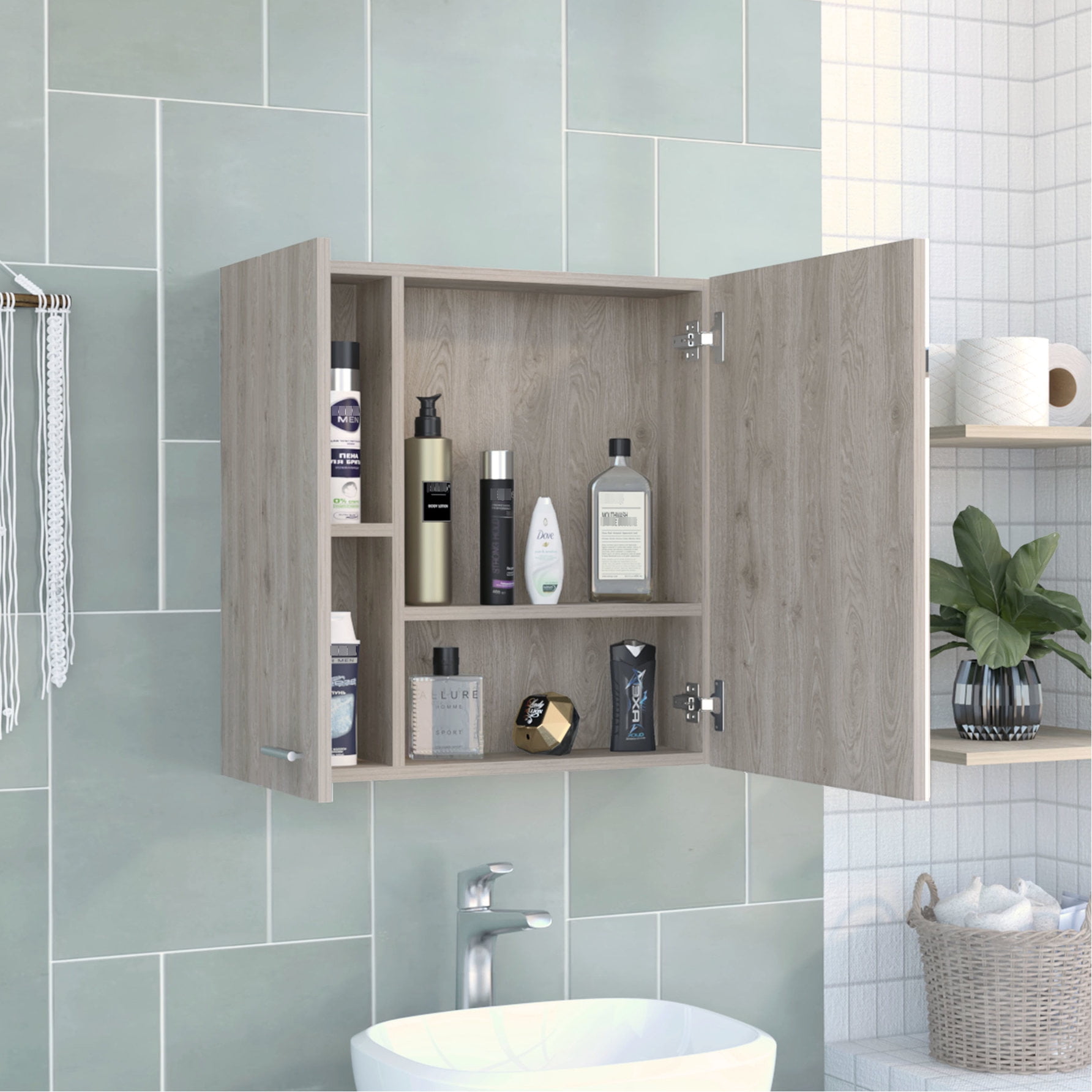 Particle Board Construction - Double - Door Design - Bathroom Medicine ...