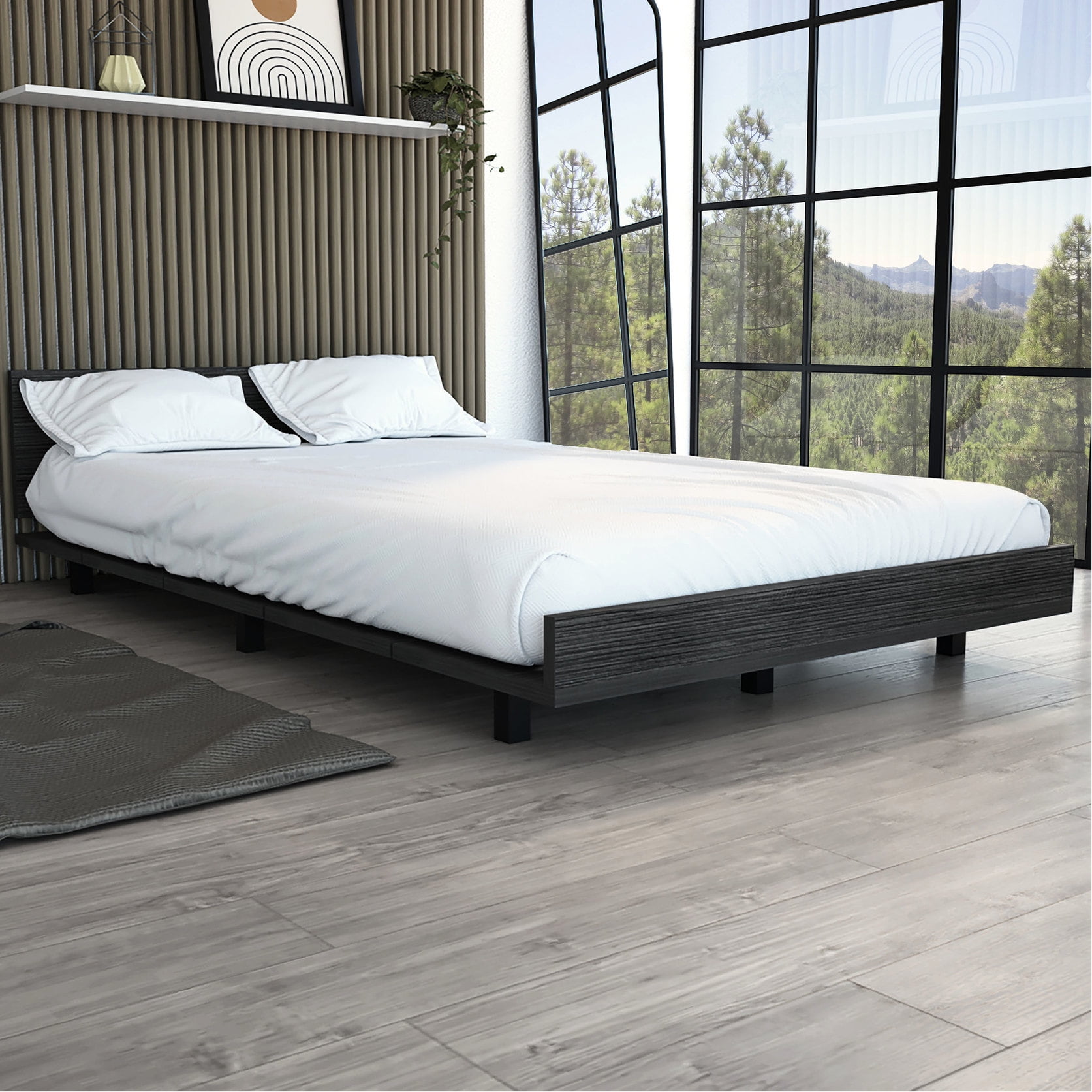 Particle Board Construction, Smoke Grey | Ideal for Bedroom, Hang ...