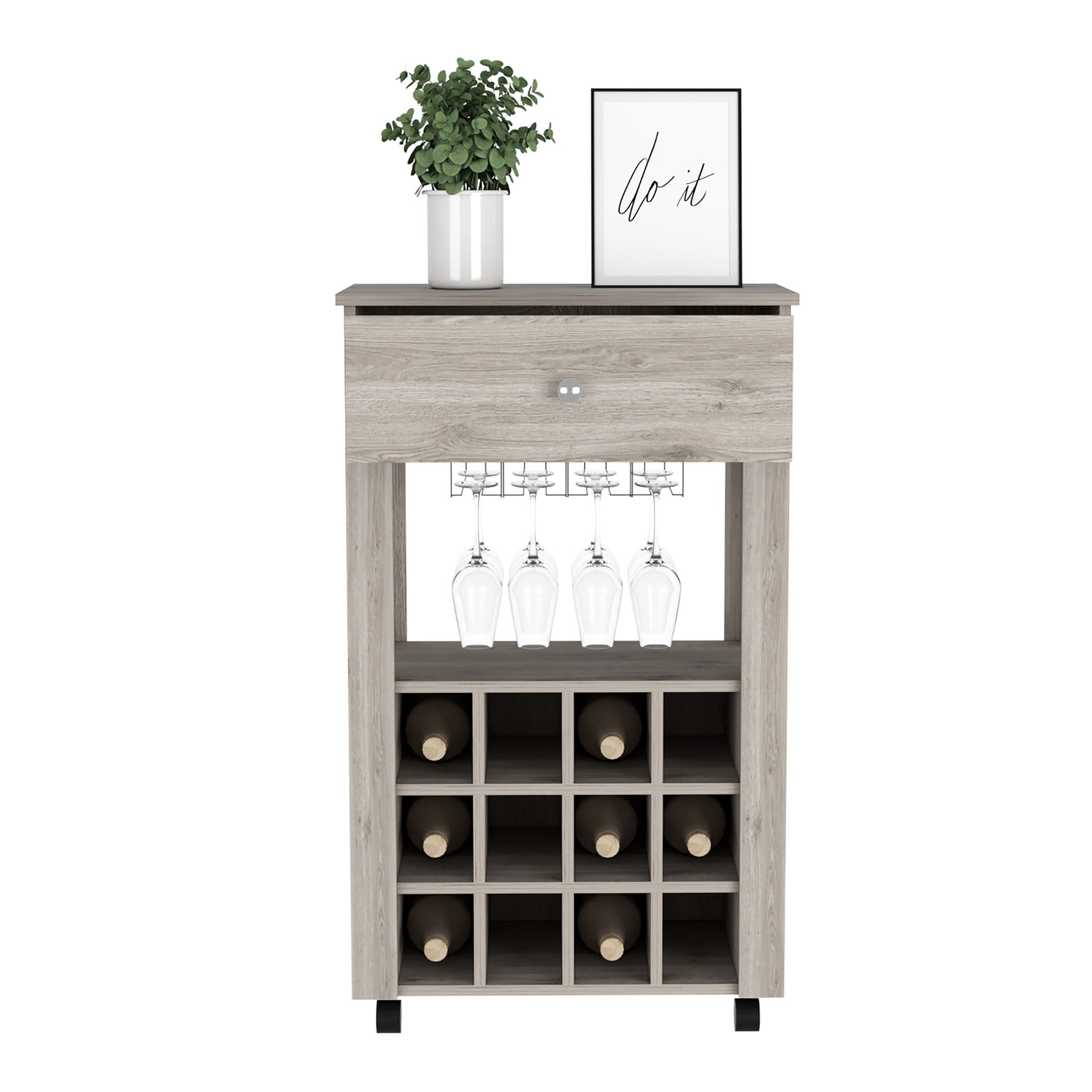 Particle Board Construction - Twelve Wine Cubbies Storage - Home Bar ...