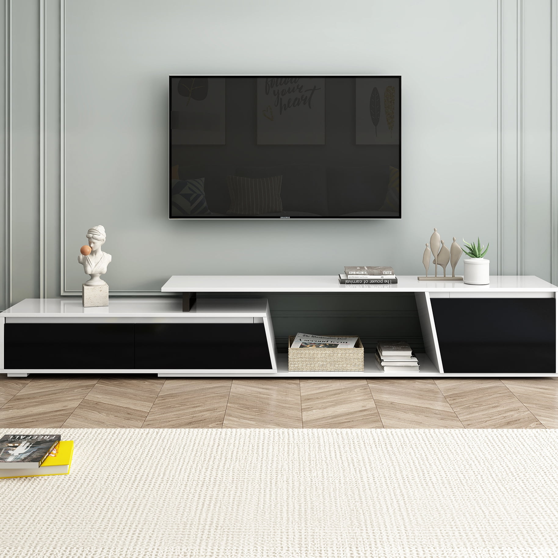 Particle Board Construction - Two Drawers for Storage - Living Room ...