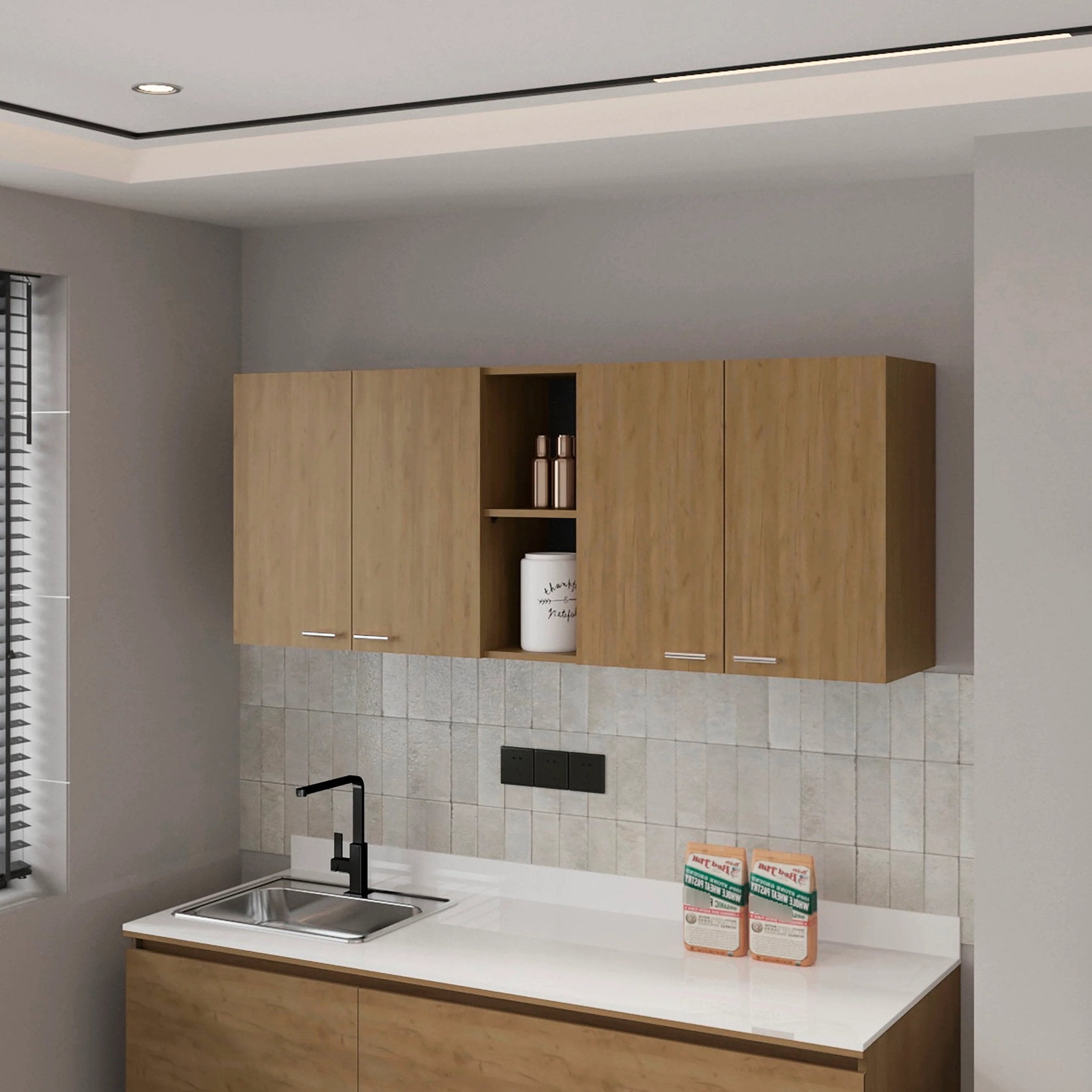 Particle Board Construction | Wall - Mounted Cabinet for Kitchen Use ...
