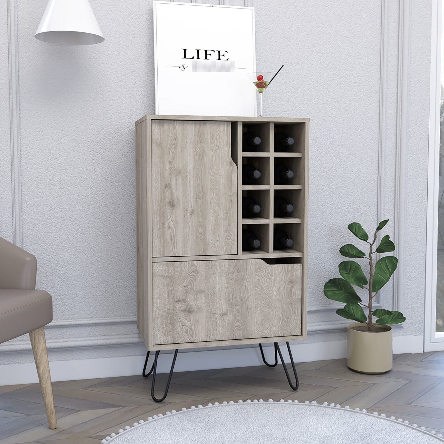 Particle Board Fabrication - Eight Liquor Storage Cubbies - Den Bar ...