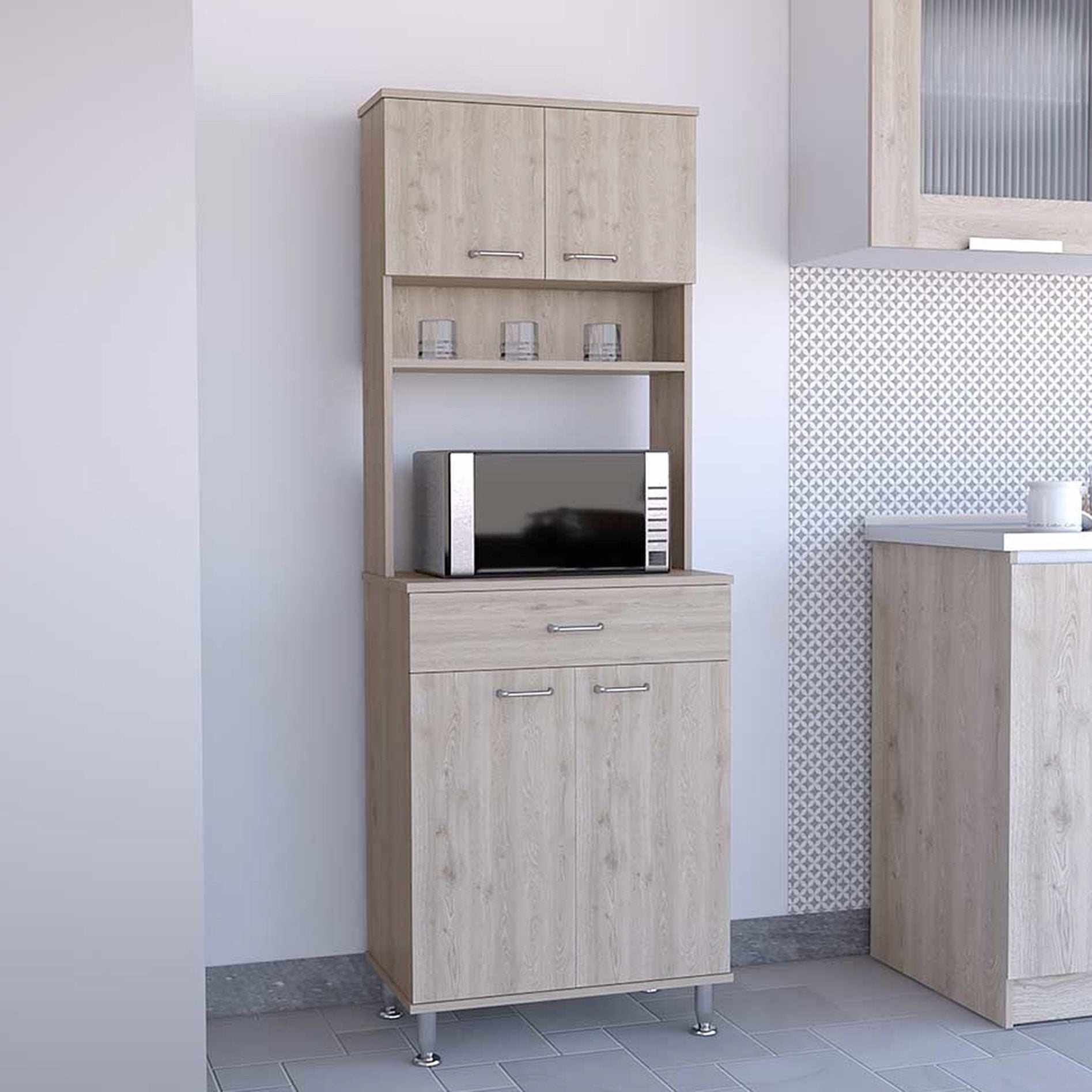 Particle Board Kitchen Pantry+Spacious Countertop”-“Daily Meal Preps ...