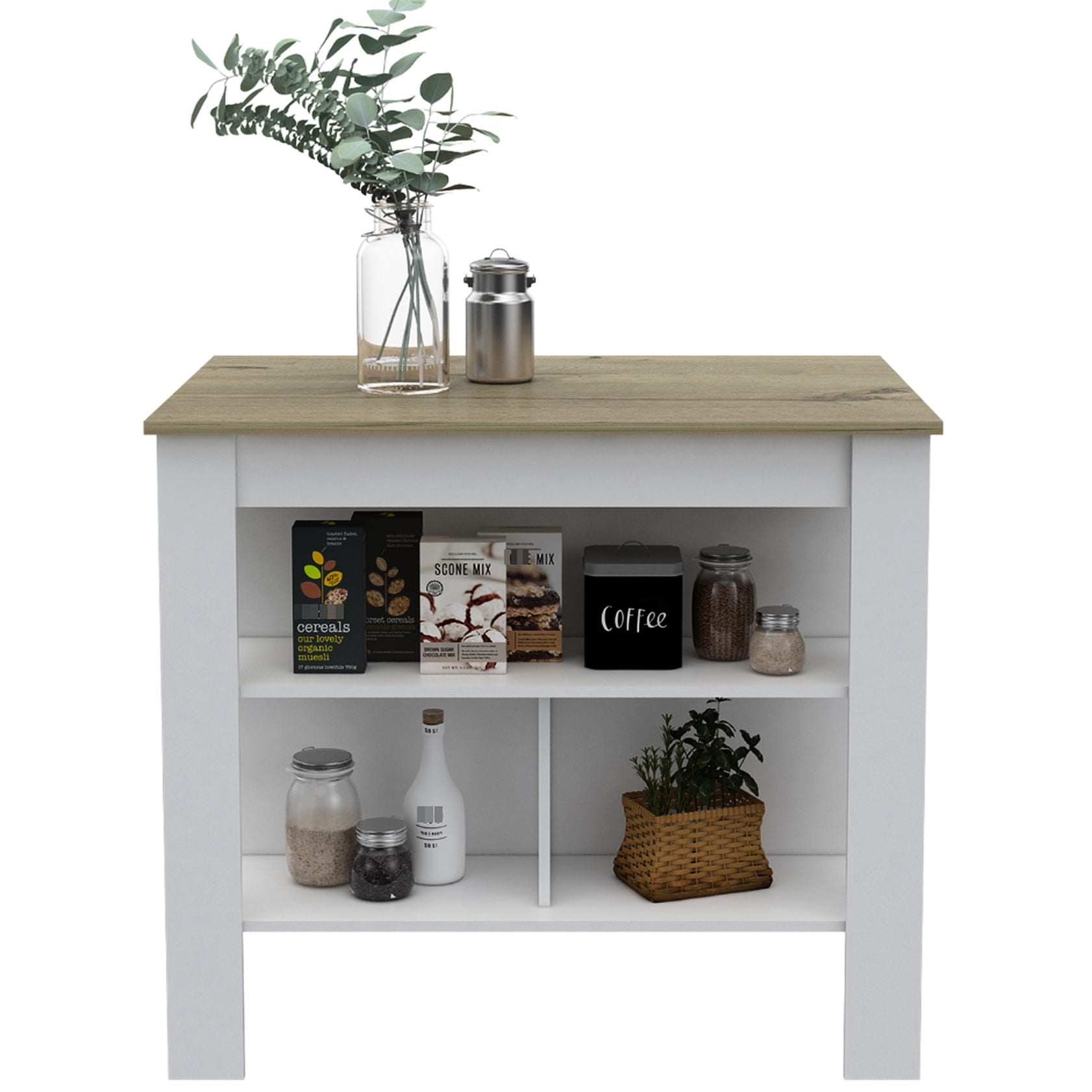 Particle Board Kitchen Table | Four - Leg Design, Shelves for Spices ...