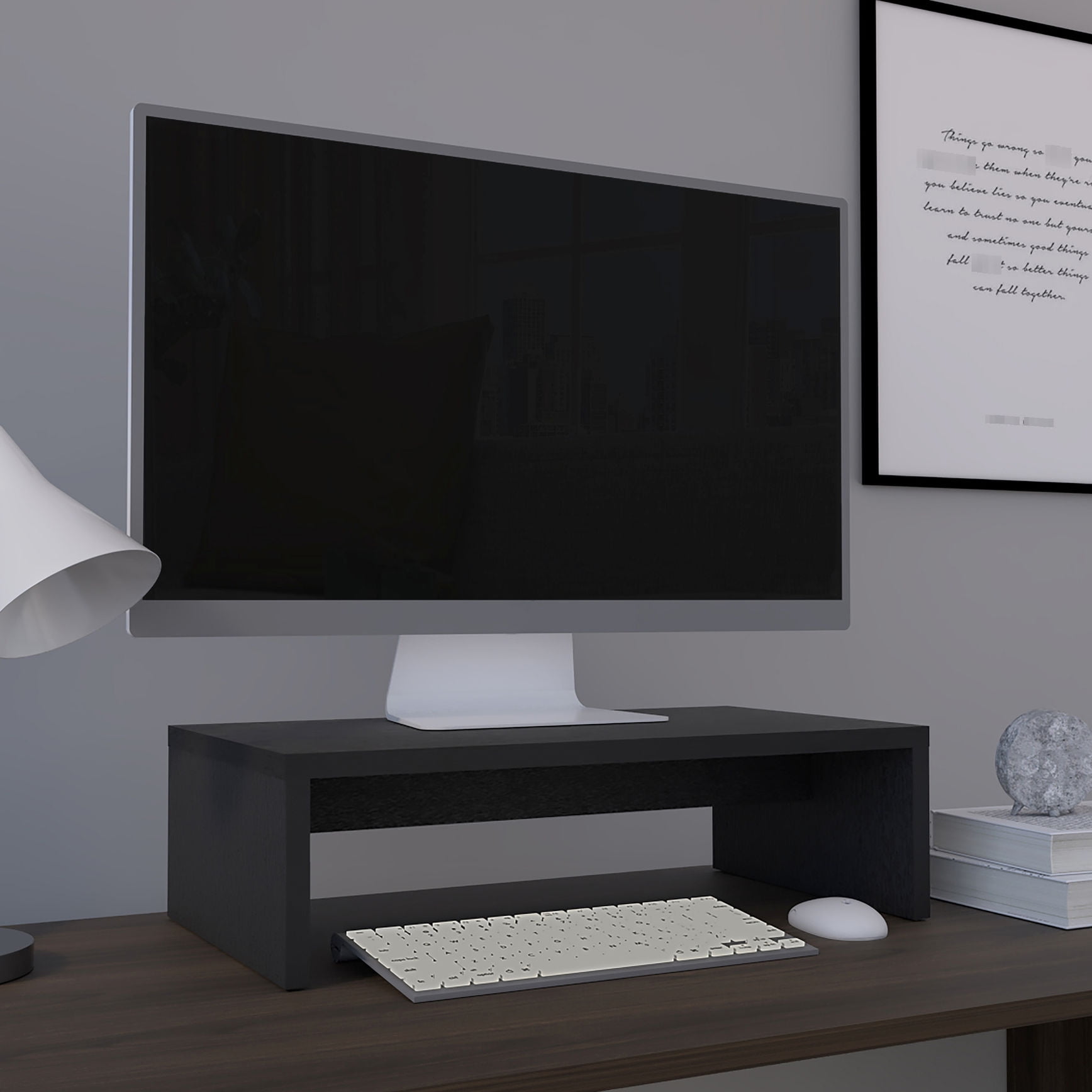 Particle Board Laptop Stand - Elevated View, Reduce Neck Fatigue at ...