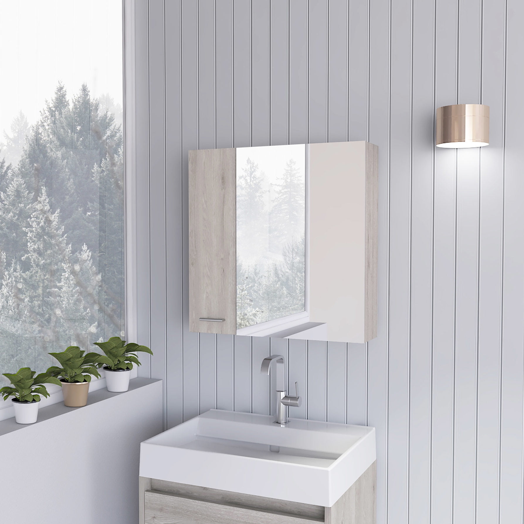 Particle Board Make - Double - door Configuration - Home Bathroom ...