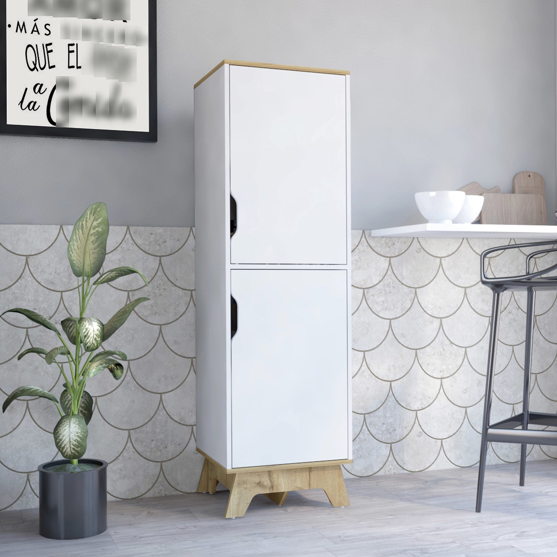Particle Board Makeup - Double - Door Configuration - Counter Surface ...