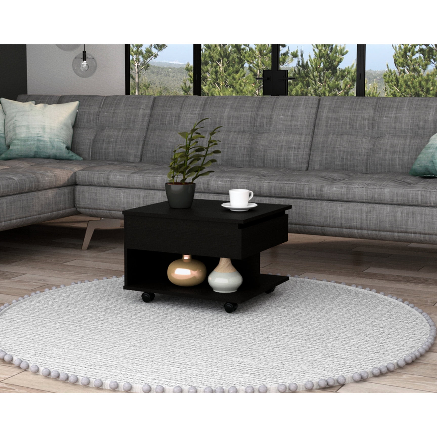 Particle Board Material - Lift Function and Locking Wheels - Indoor ...