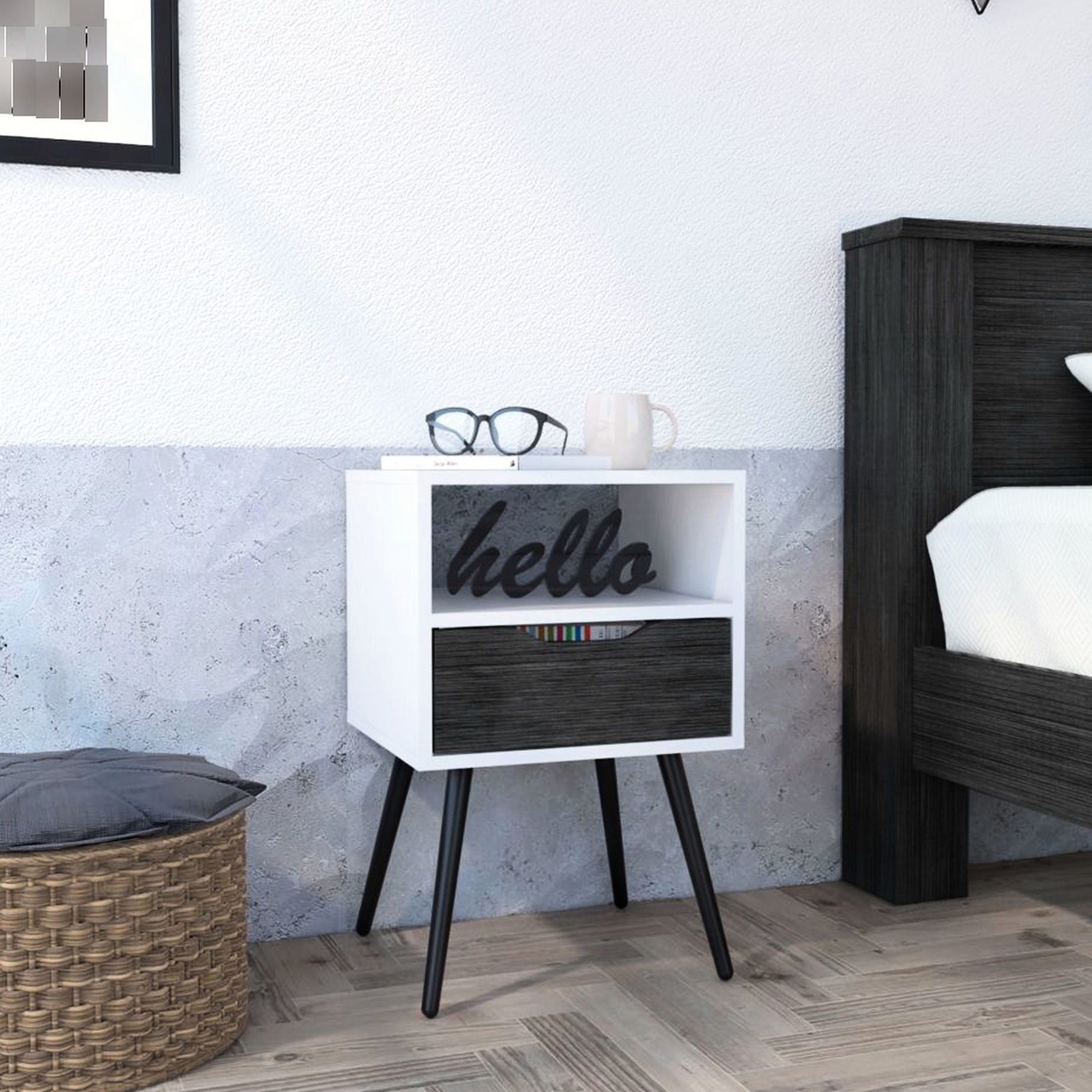 Particle Board Nightstand+Single Drawer Utility" - "Nightstand Storage ...