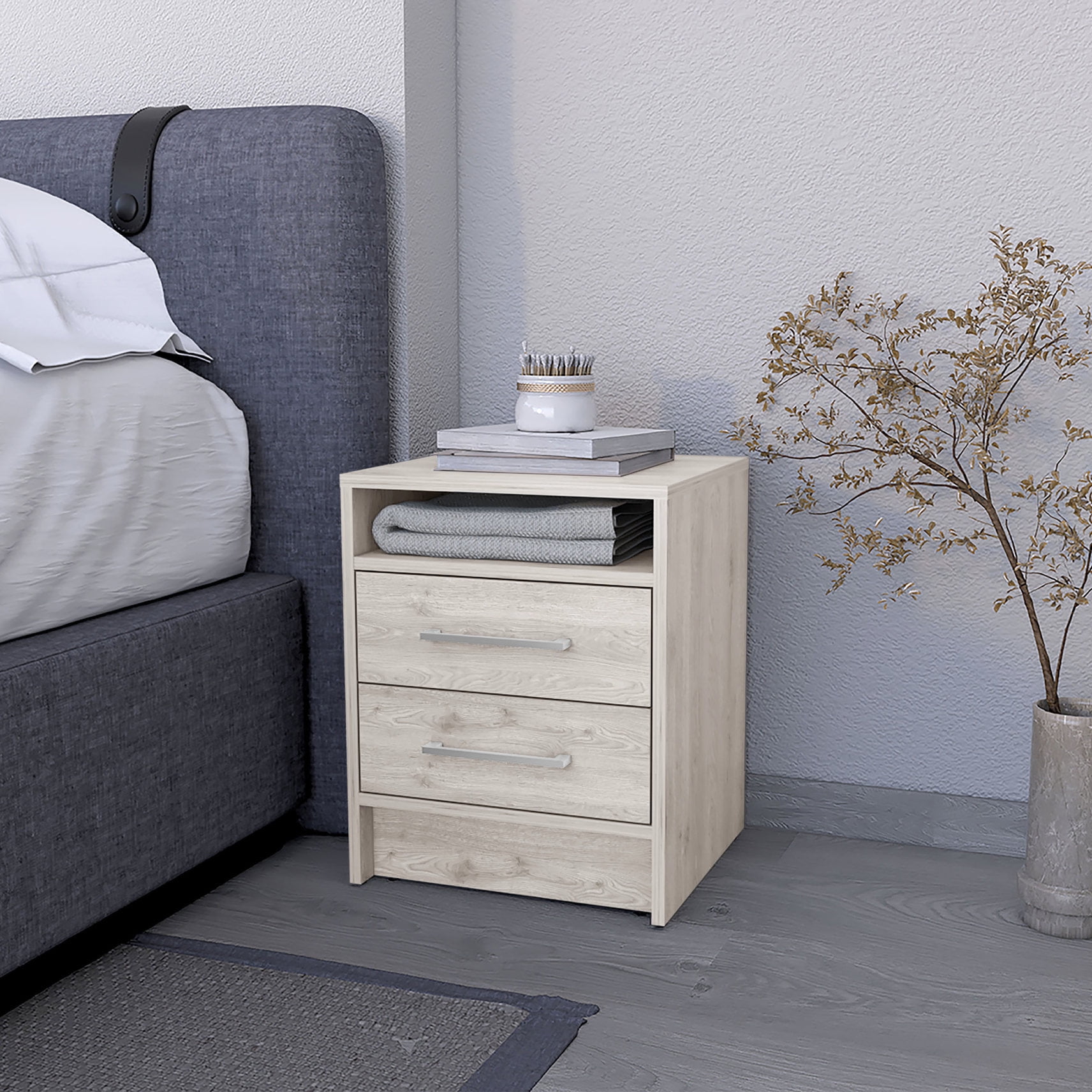 Particle Board Nightstand with Melamine Filler / Adds Elegance to ...