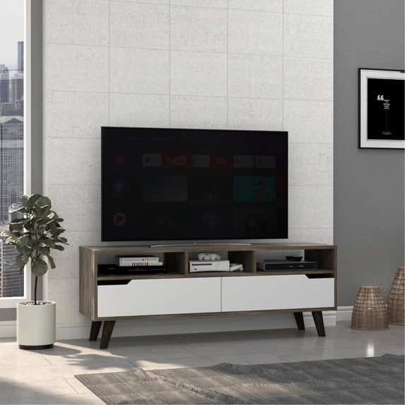 Particle Board TV Stand, 2 Drawers and 4 Legs, 55 - Inch Capacity ...