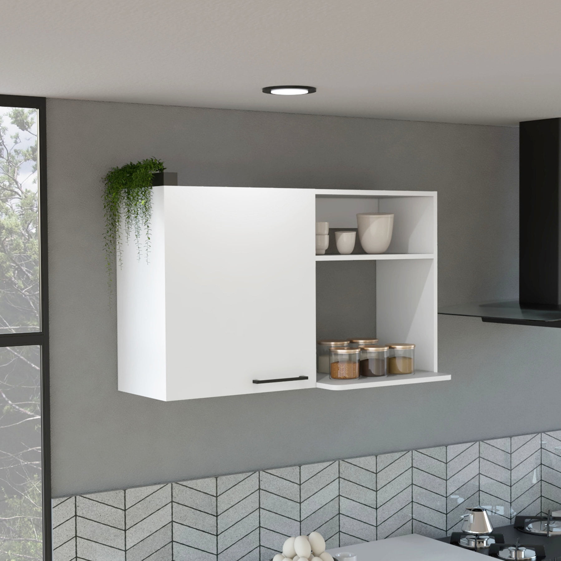 Particle - Board Wall Cabinet + Versatile Decor Fit - Room Completion ...