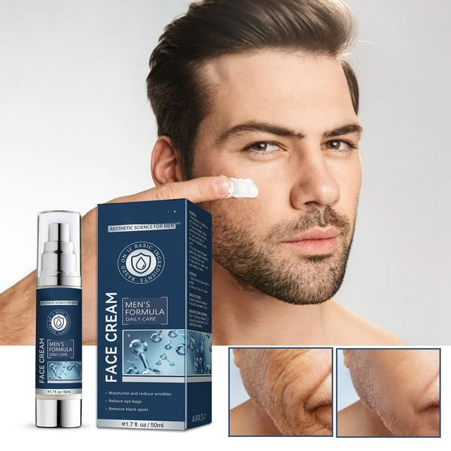 Particle Face Cream For Men 6 In 1 Anti Aging Moisturizer Reduces Wrinkles Dark Spots And Eye