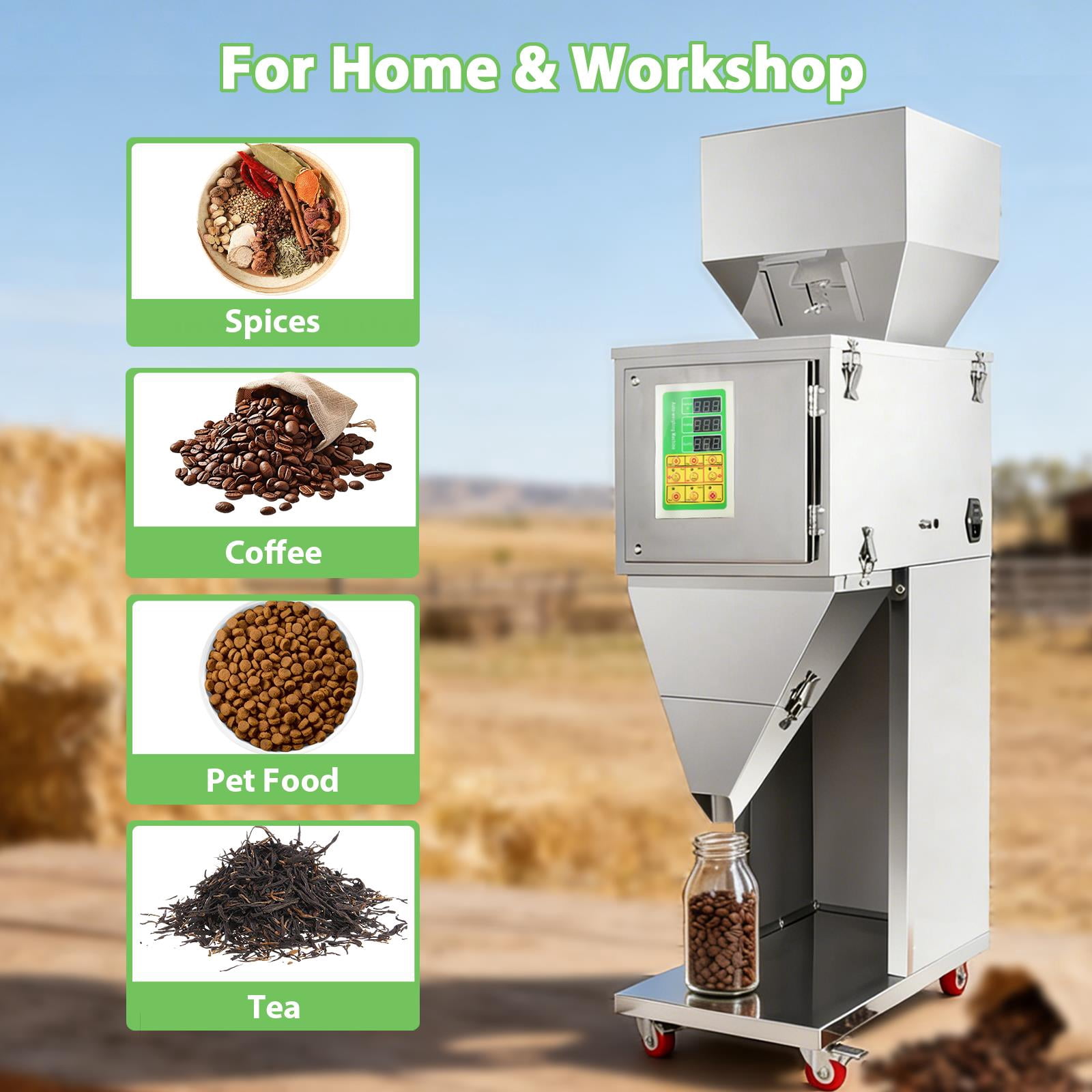 Particle Filling Machine, 0-1000g Automatic Weighing Filler, ±0.1g High ...