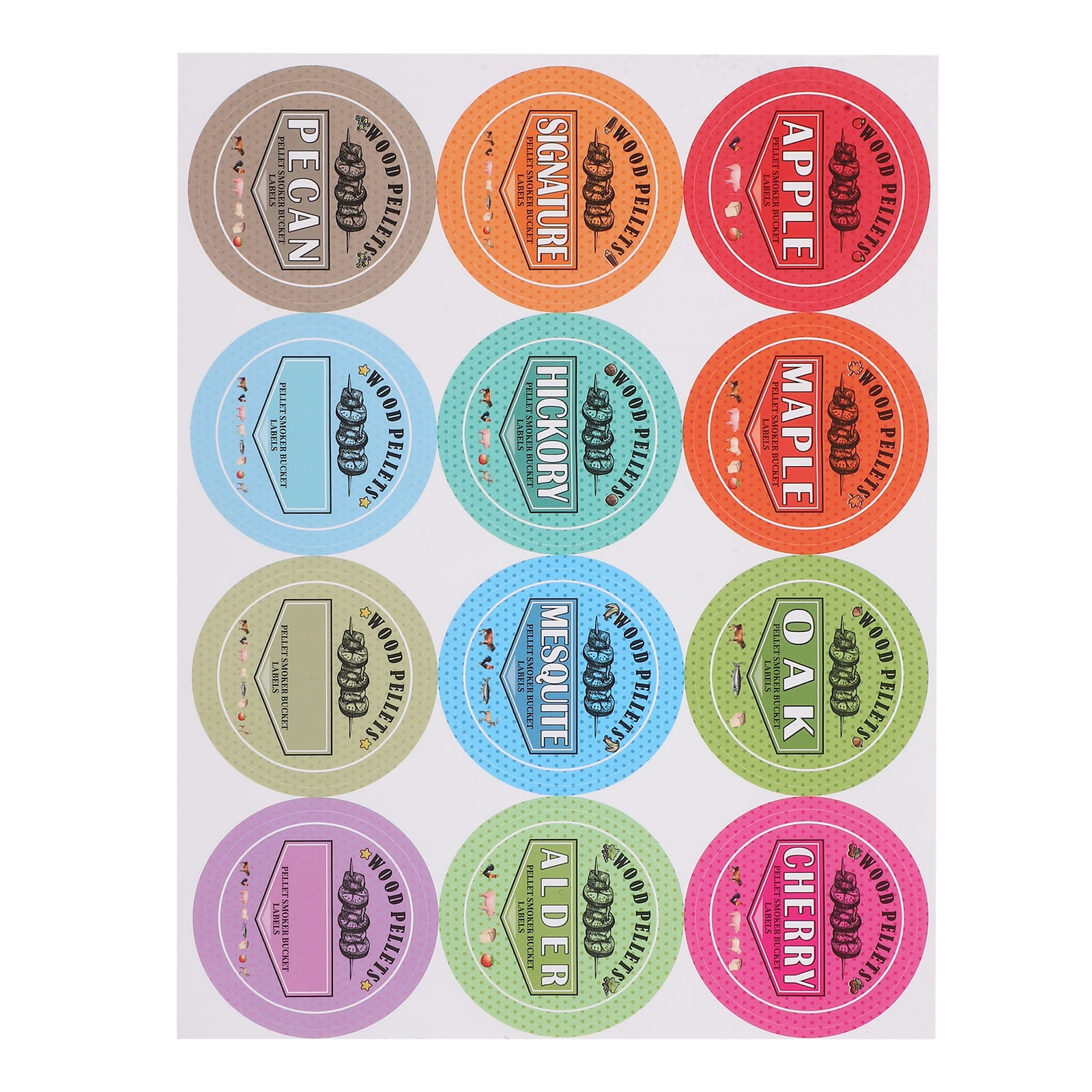 Particle Label Sticker Smoker Pellets Flavor Labels Identification ...