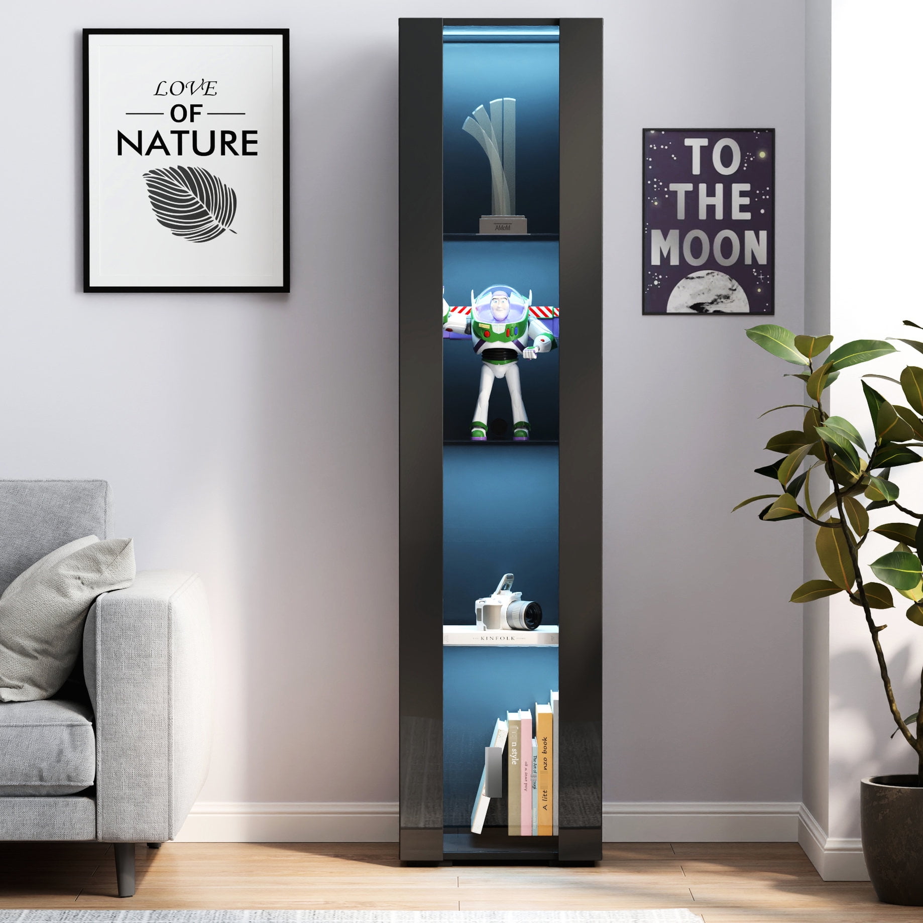 Particle board and MDF cabinet - Aluminum lighting function - Studio ...