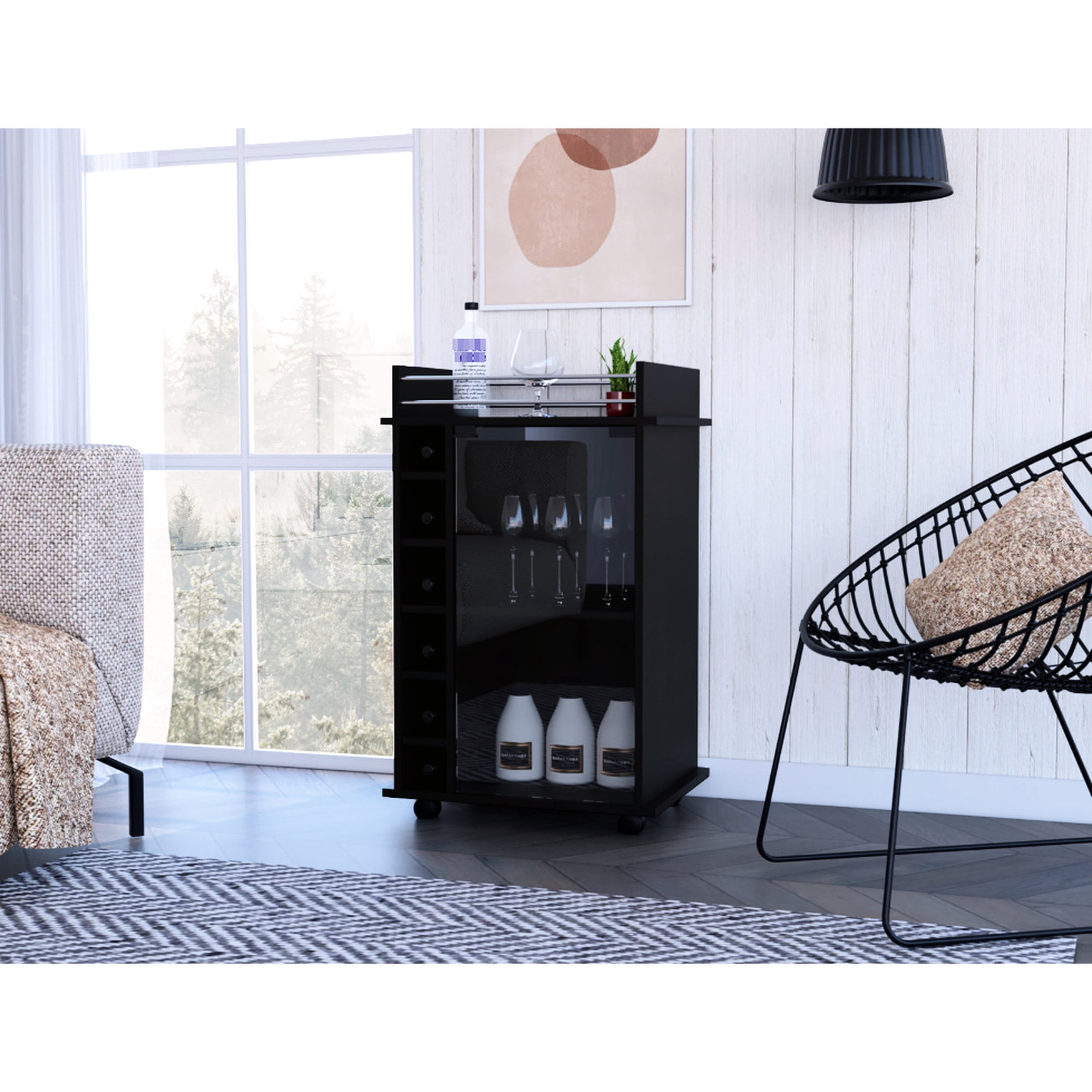 Particle board construction - Glass door design - Bedroom bar - Compact ...