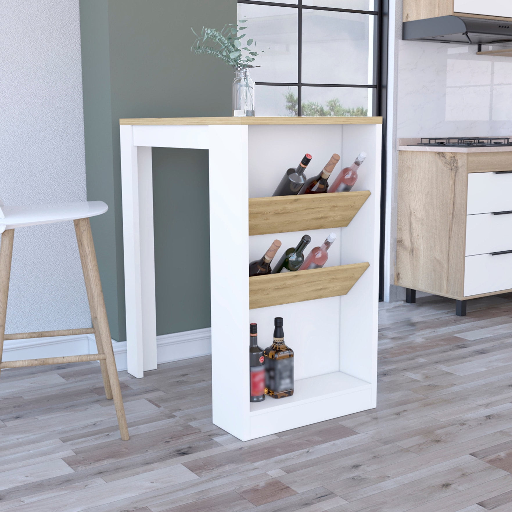 Particle board construction, white - Two bottle organizers - Kitchen or ...