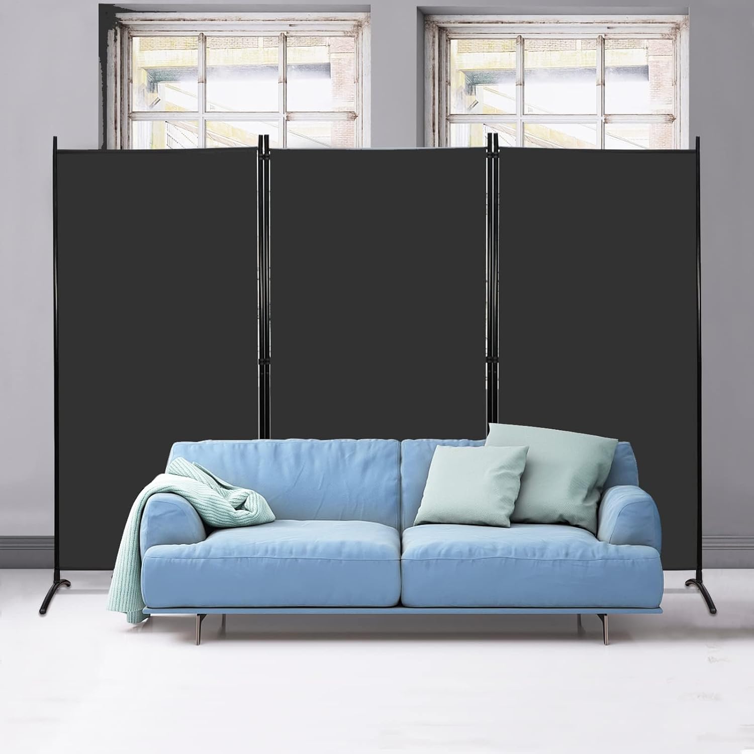 Partition Room Dividers 3 Panel Folding Privacy Screens 6 Ft Tall ...