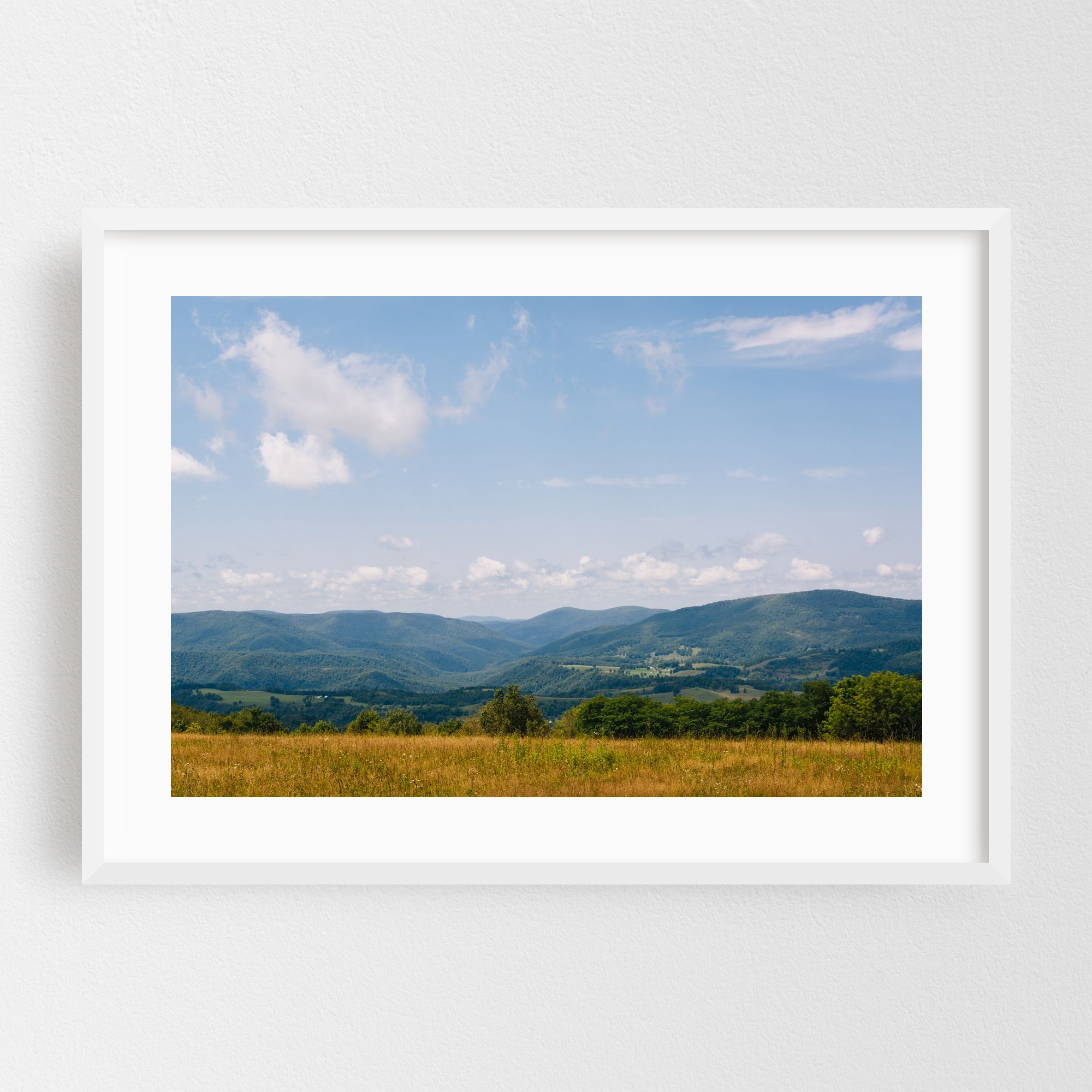 Partly Cloudy, Mostly Open - West Virginia Photography White Framed ...