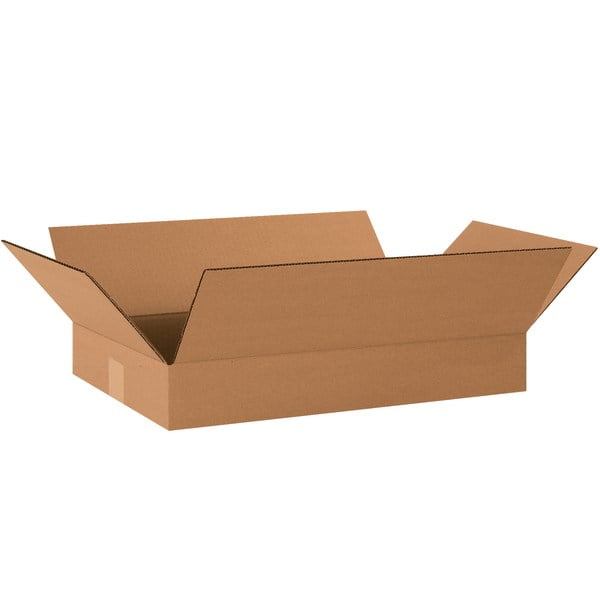 "Partners Brand Flat Corrugated Boxes 20"" x 12"" x 3"", Kraft ...