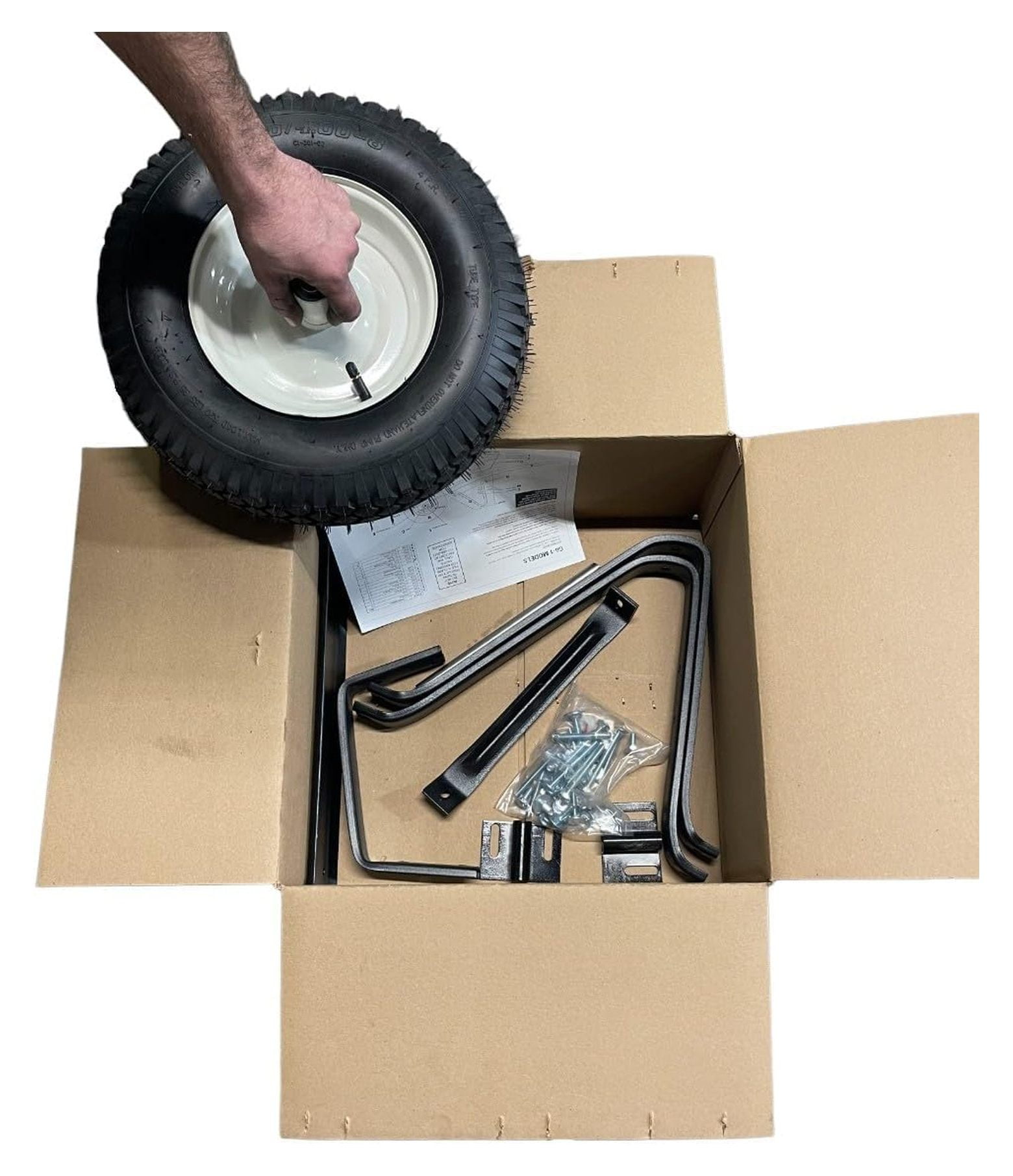 Parts Box Only for Single-Wheel 6 Cu Ft Wheelbarrow with 16" 4-Ply Turf ...