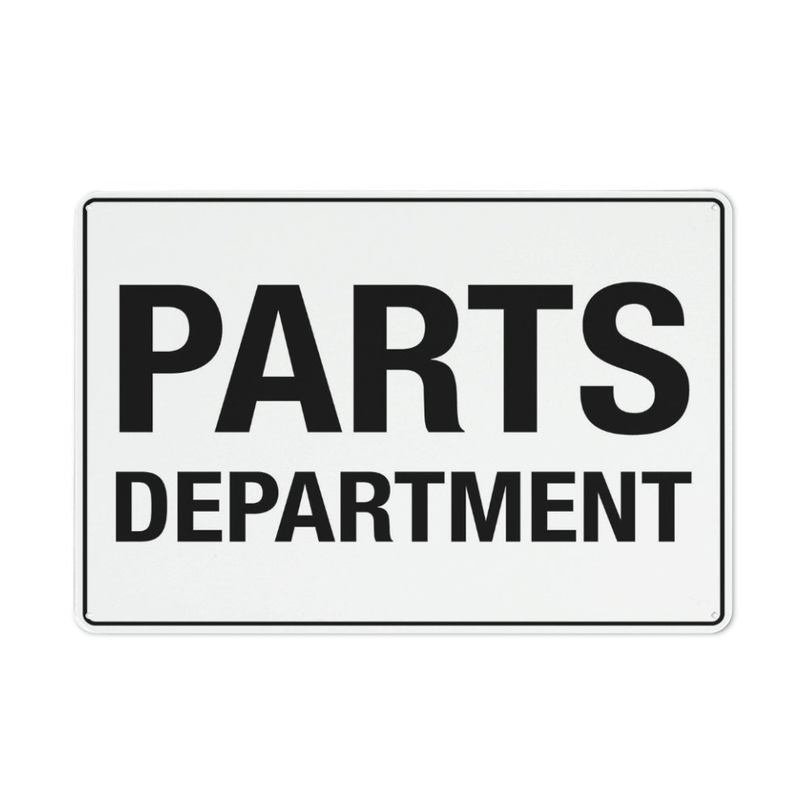 Parts Department Sign 12X8 Inches Metal Aluminum Signs, Weather ...