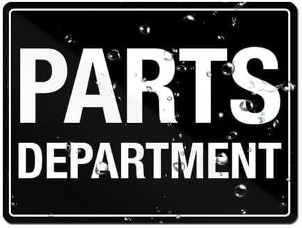 Parts Department Sign For Business Self Adhesive Signs Industrial ...