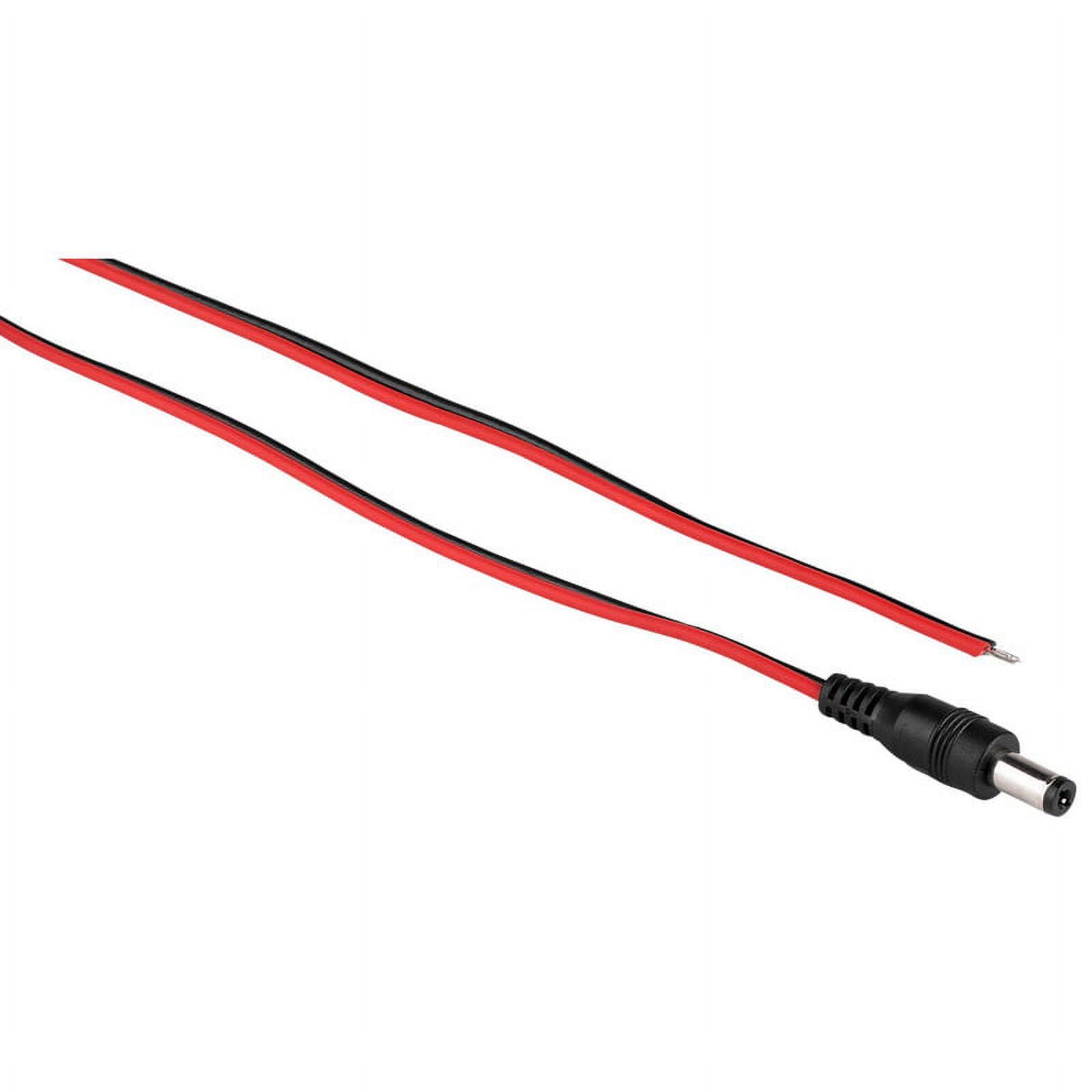 Parts Express 2.1 x 5.5mm DC Male Plug to Bare Wire 22 AWG 2 ft ...