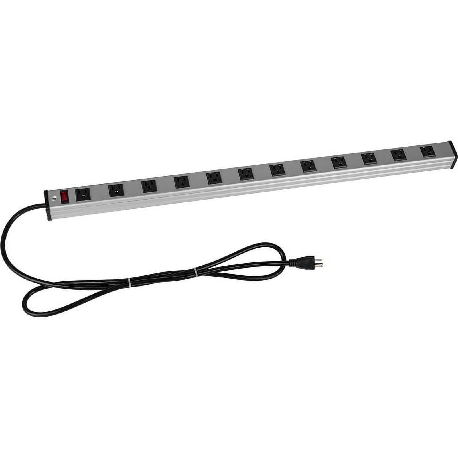 Parts Express Commercial Grade 12 Outlet Surge Power Strip with Circuit ...