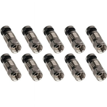 Beldon PPC RG-6 Compression F Connectors, EX6XLP-TEN, 10 Pack, Premium ...