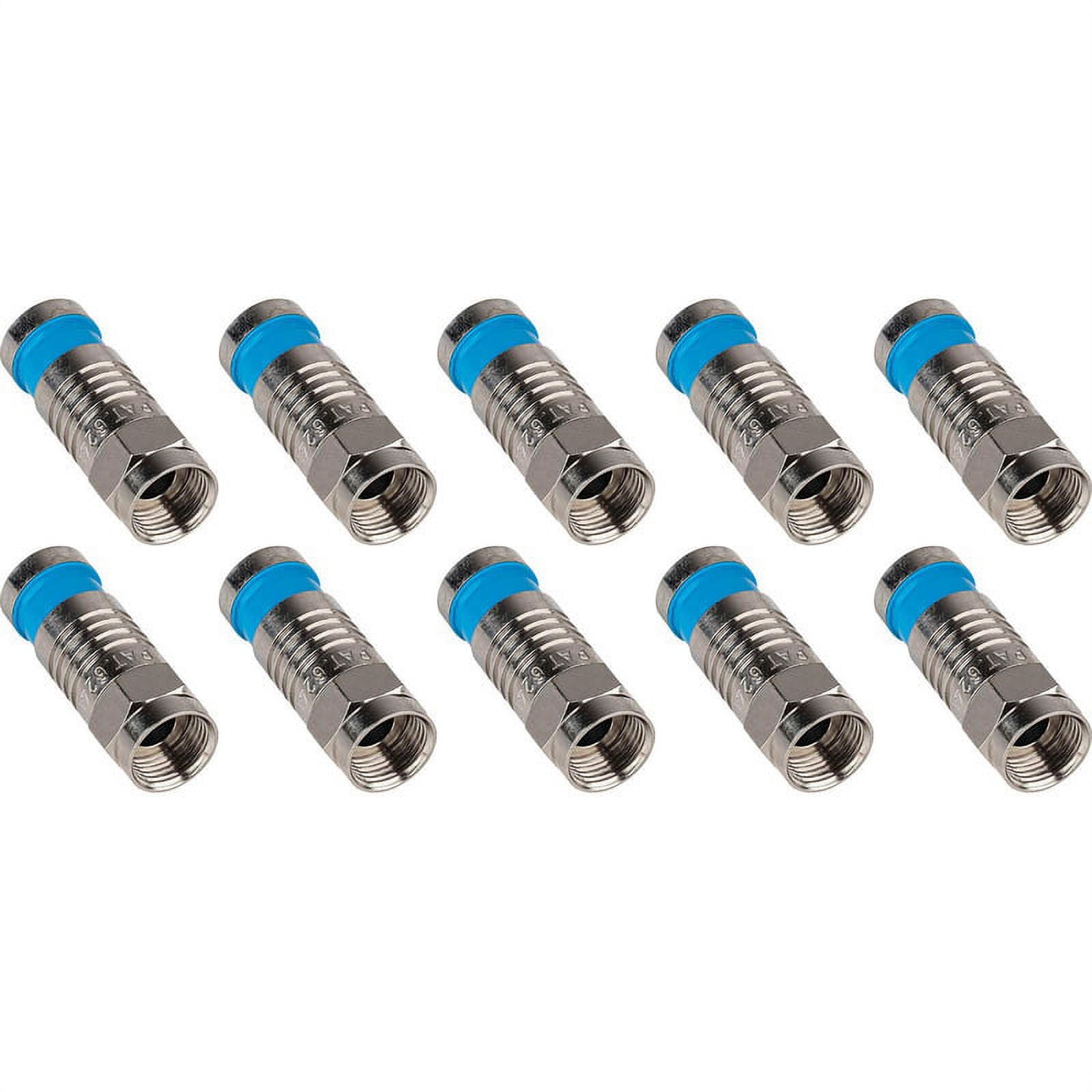 Parts Express F RG-6 Quad Compression Connectors 10-Pack - Walmart.com