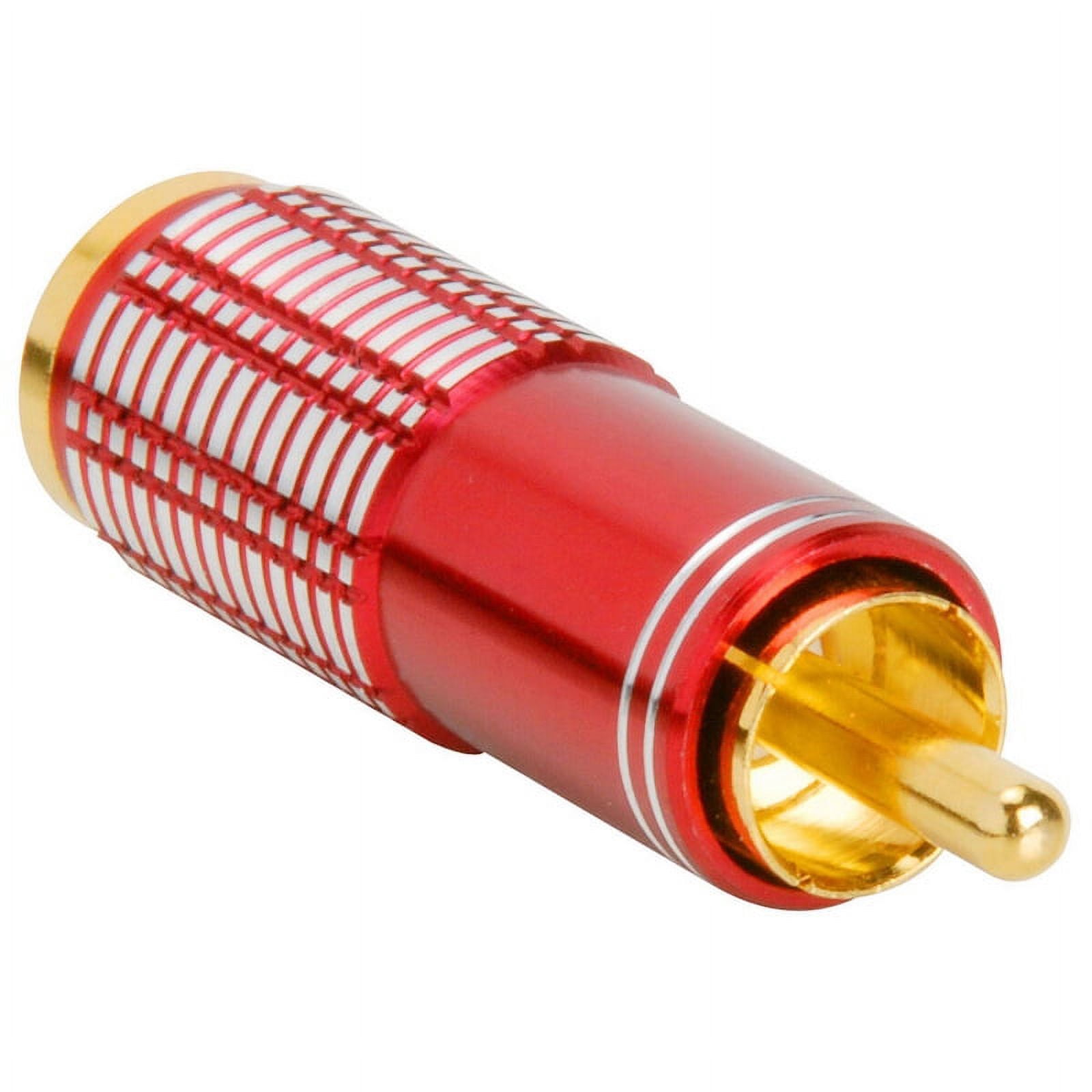 Parts Express Gold RCA Super Plug Connector Red 6.3 mm Cable Entry ...