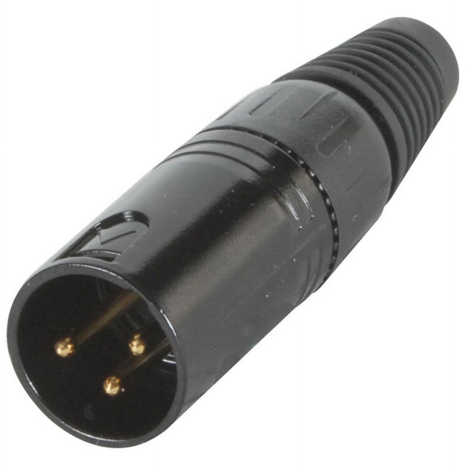 Parts Express XLR Connector Male Cable Mount Black Satin Solder Type ...
