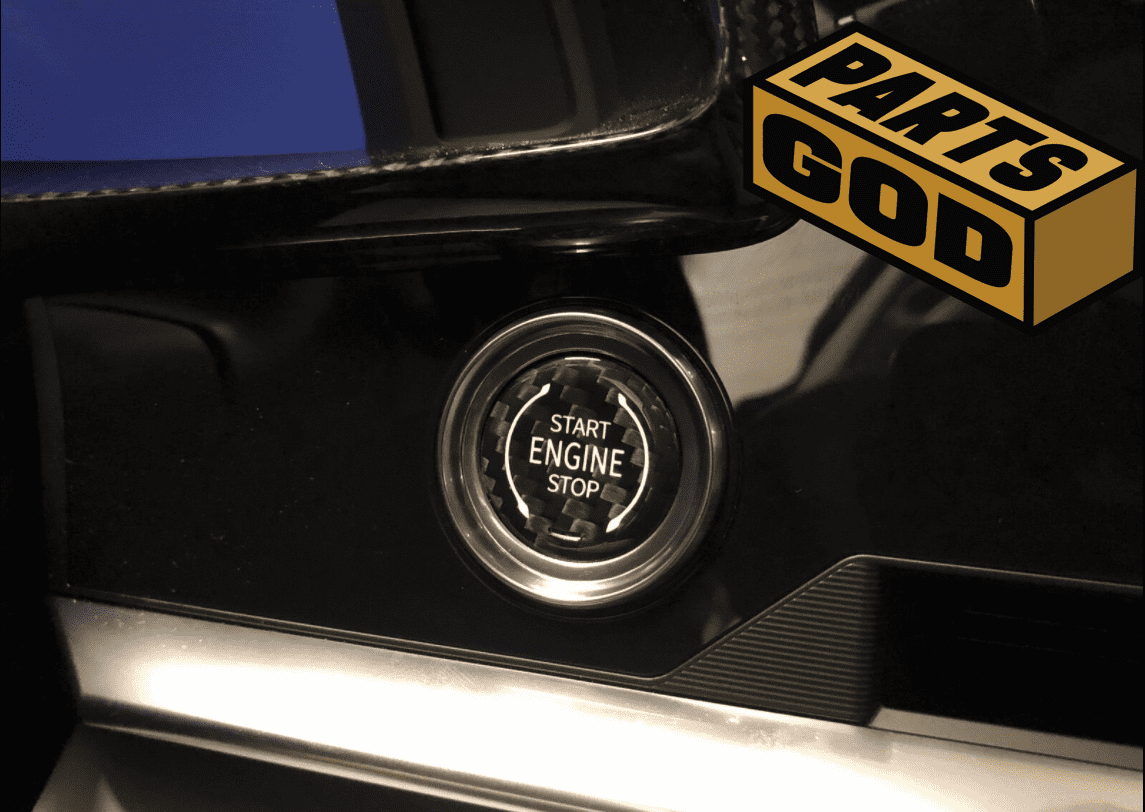 Parts God Corvette C8 Real Carbon Fiber Push Start Button Cover (Black ...